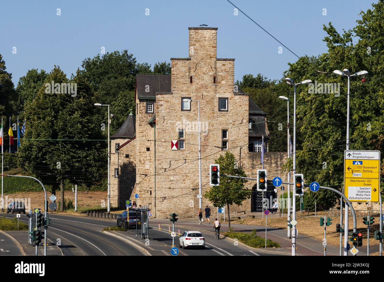 Historic Schloss Broich castle, Mülheim an der Ruhr, North Rhine ...