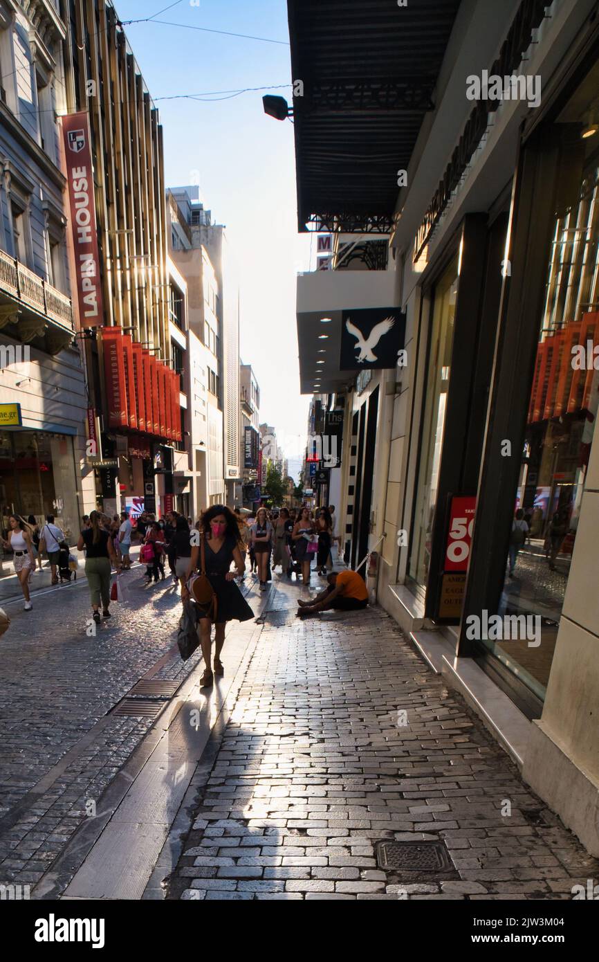 Street life in Athens Stock Photo - Alamy