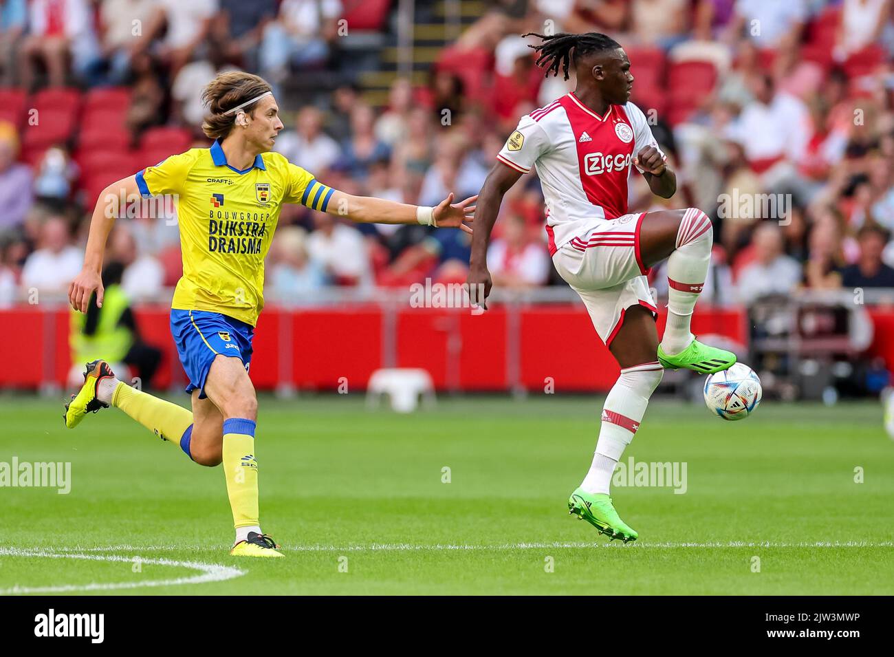 AMSTERDAM, NETHERLANDS - SEPTEMBER 3: Roberts Uldrikis of SC Cambuur ...