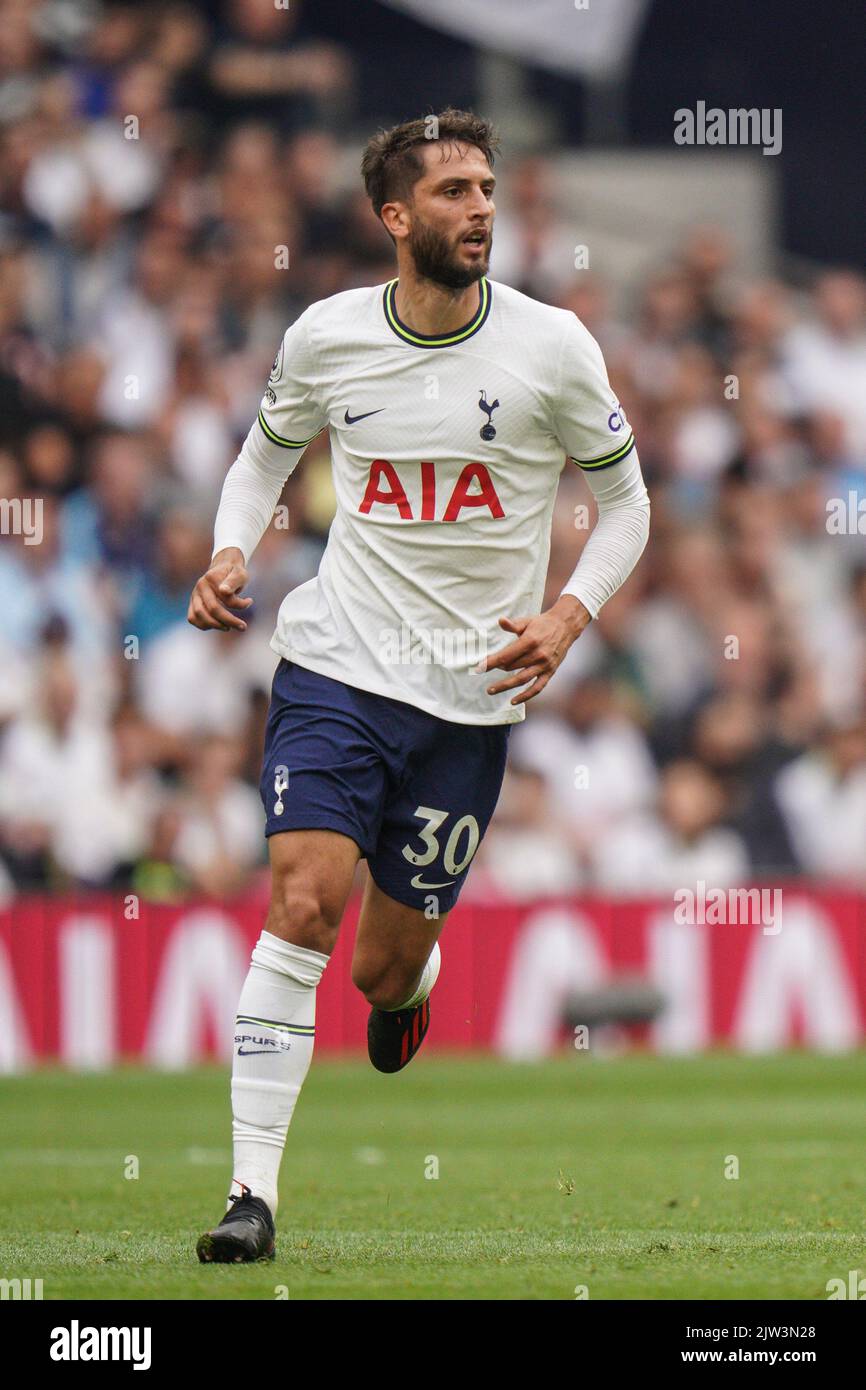 Rodrigo Bentancur #30 of Tottenham Hotspur during the Premier League ... Rodrigo Bentancur #30 of Tottenham Hotspur during the Premier League ...