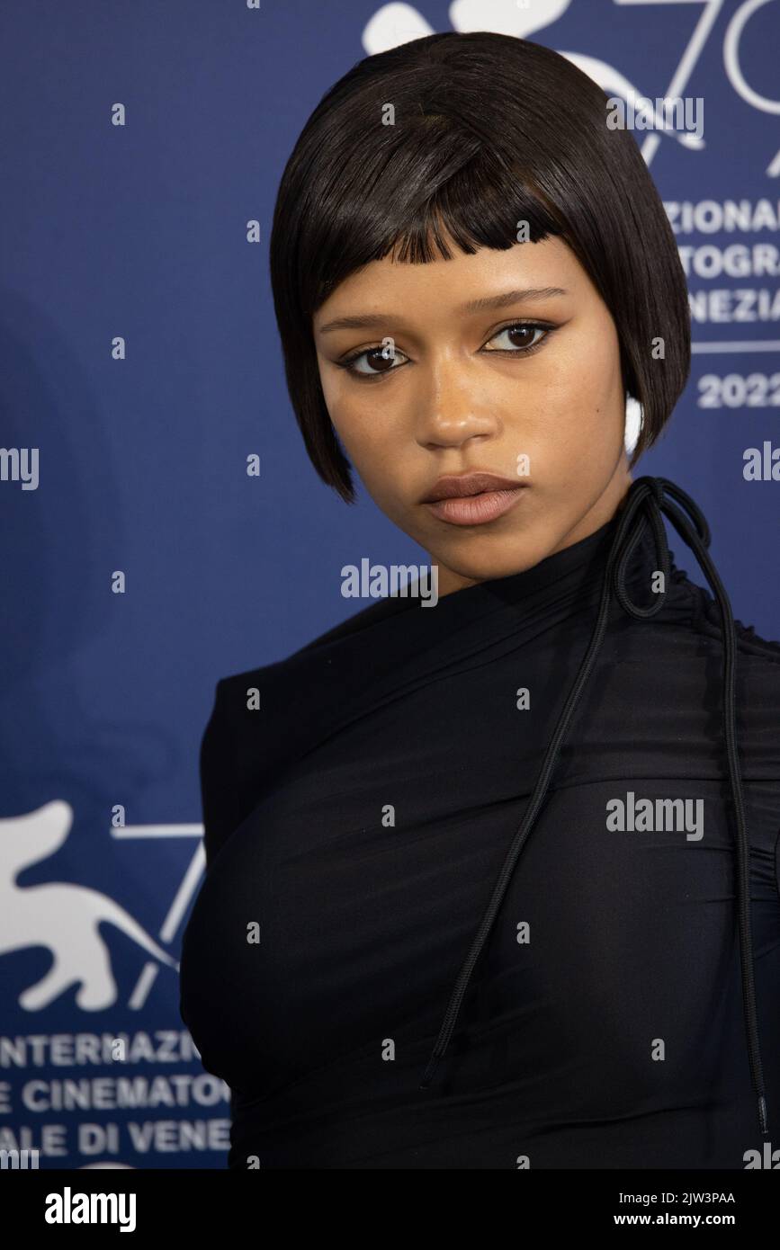 Taylor Russell attends the photocall for "Bones And All" at the 79th ...