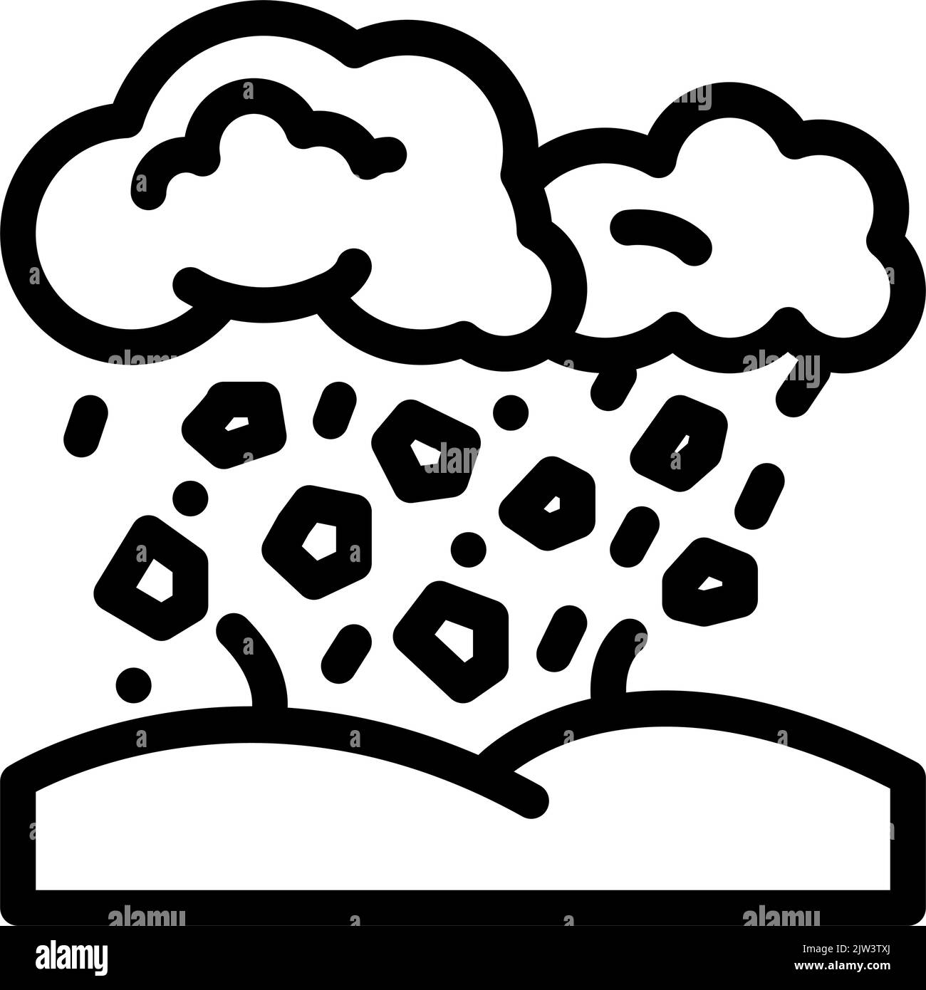hail weather line icon vector illustration Stock Vector Image & Art - Alamy