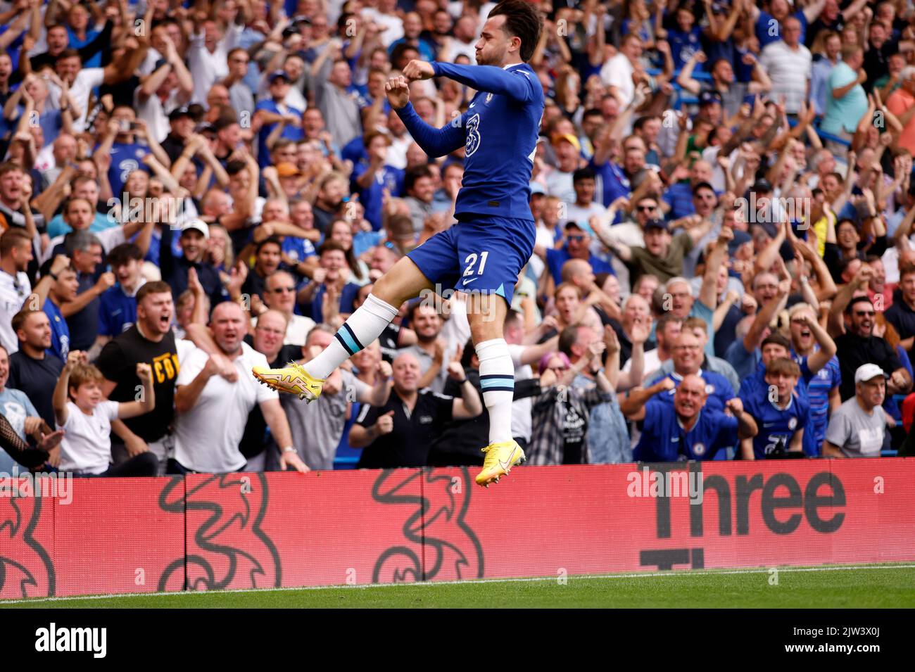 Chelsea’s Ben Chilwell celebrates scoring their side's first goal of ...