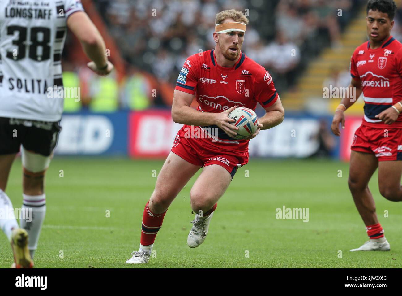 Rowan Milnes #21 of Hull KR in action during the game during the ...