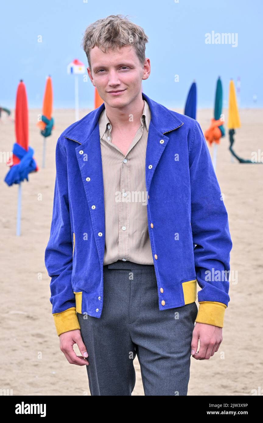 Taddeo Kufus attends a photocall for the movie Les Rascals during the 48th Deauville American ...