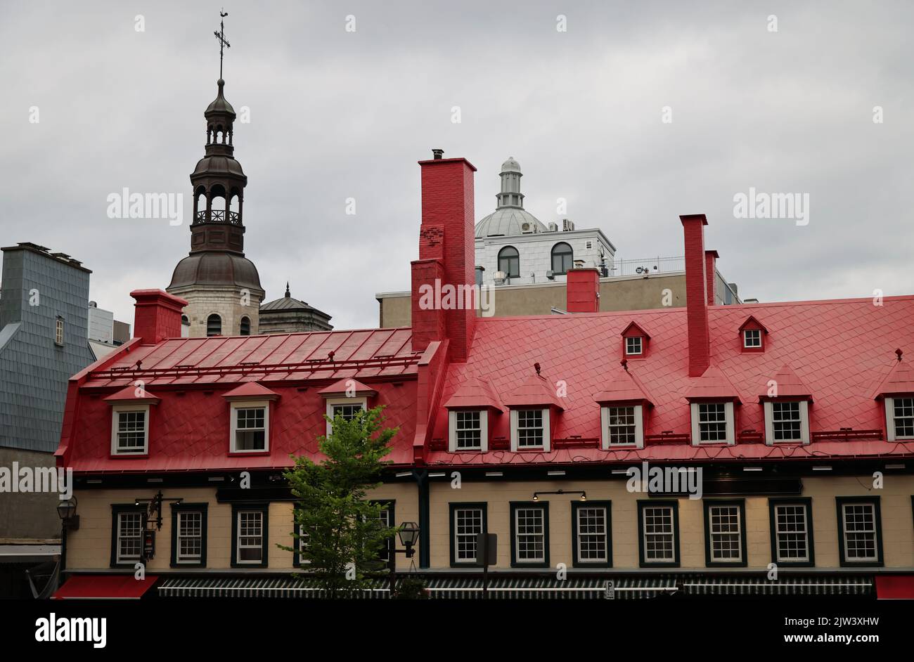 The characteristic houses of the city of Quebec Stock Photo - Alamy