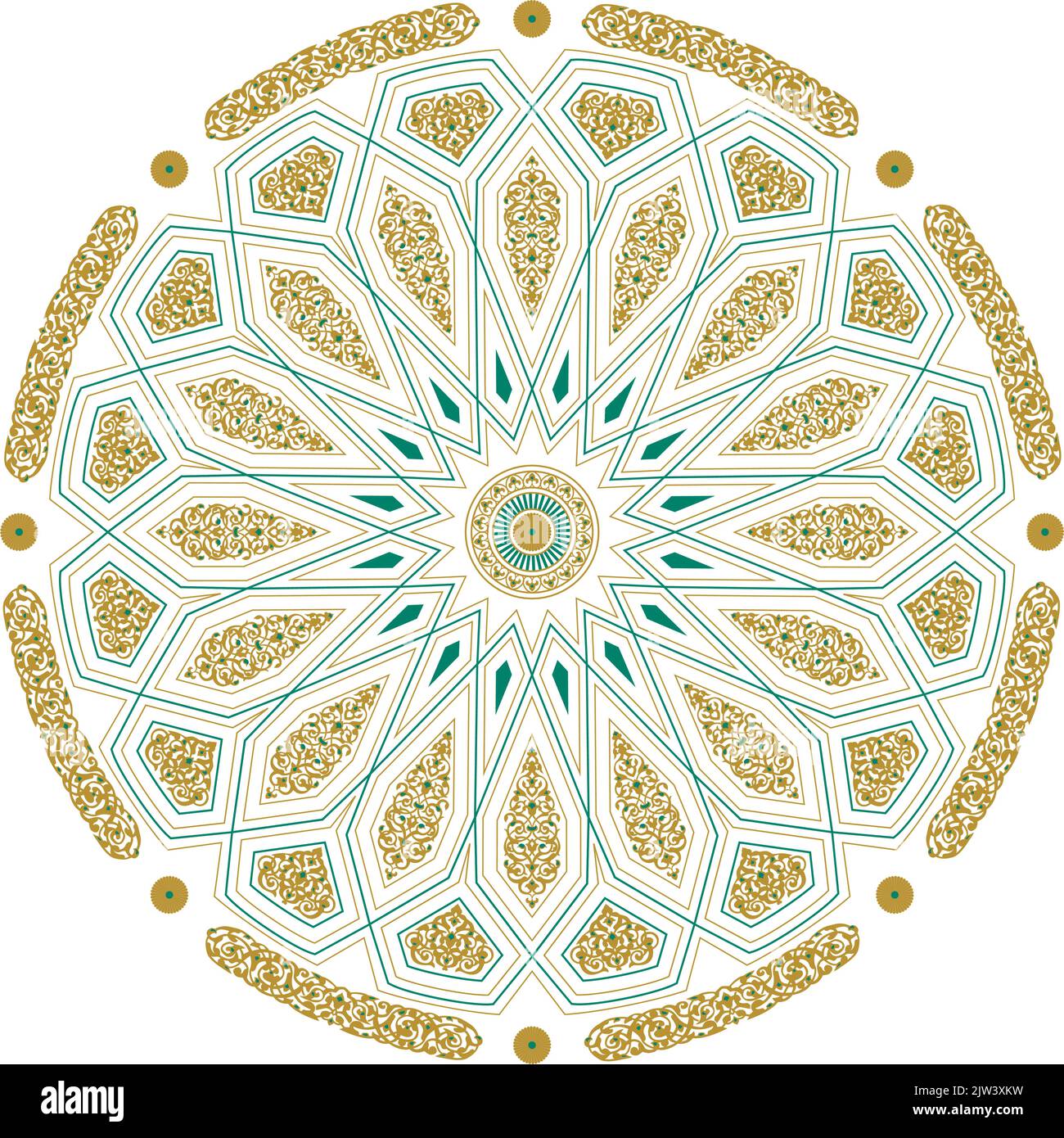 Drawings of decorations and inscriptions on the domes of the Prophet's ...