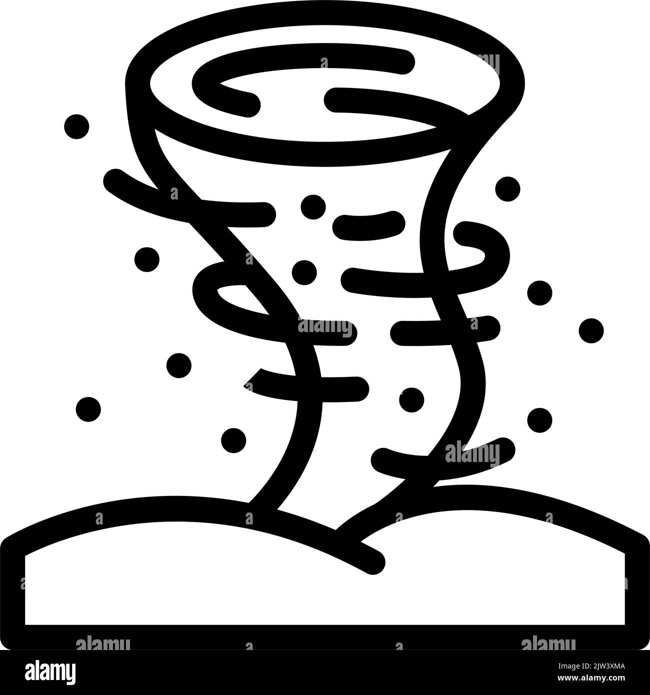tornado weather line icon vector illustration Stock Vector Image & Art ...