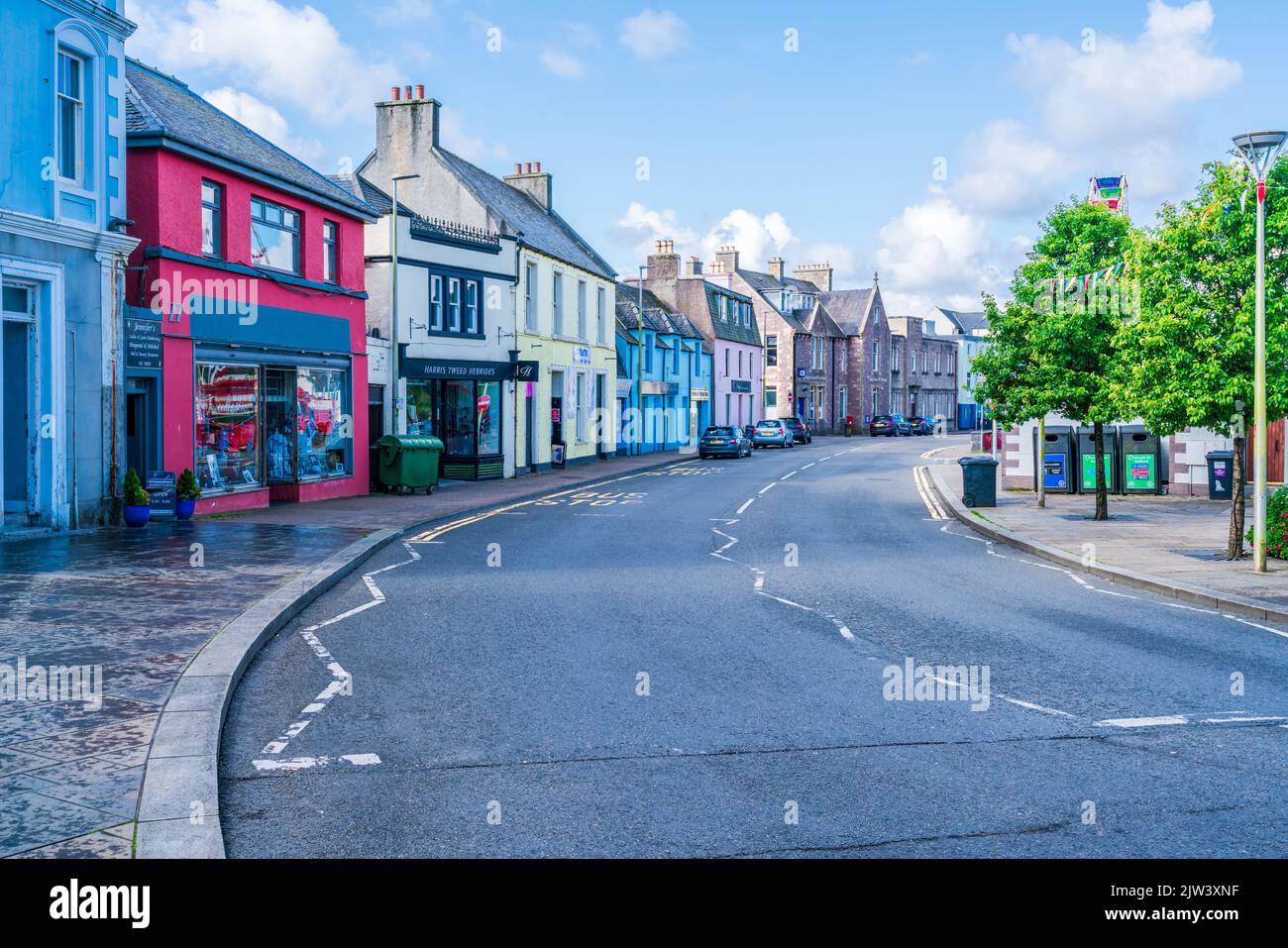STORNOWAY, ISLE OF LEWIS, SCOTLAND, AUGUST 05, 2022: Street view in ...
