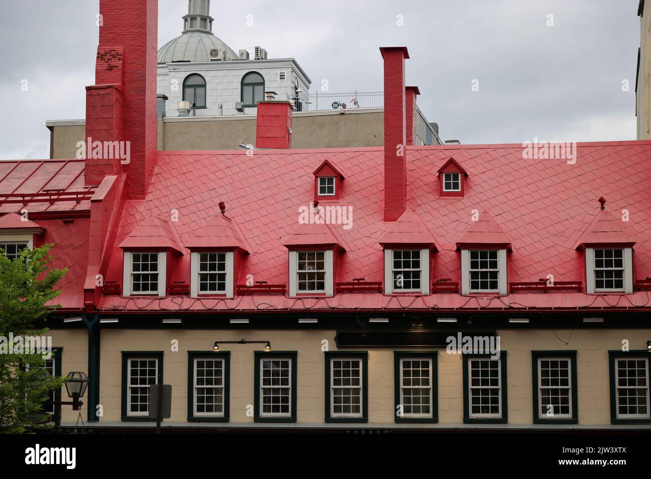 The characteristic houses of the city of Quebec Stock Photo - Alamy