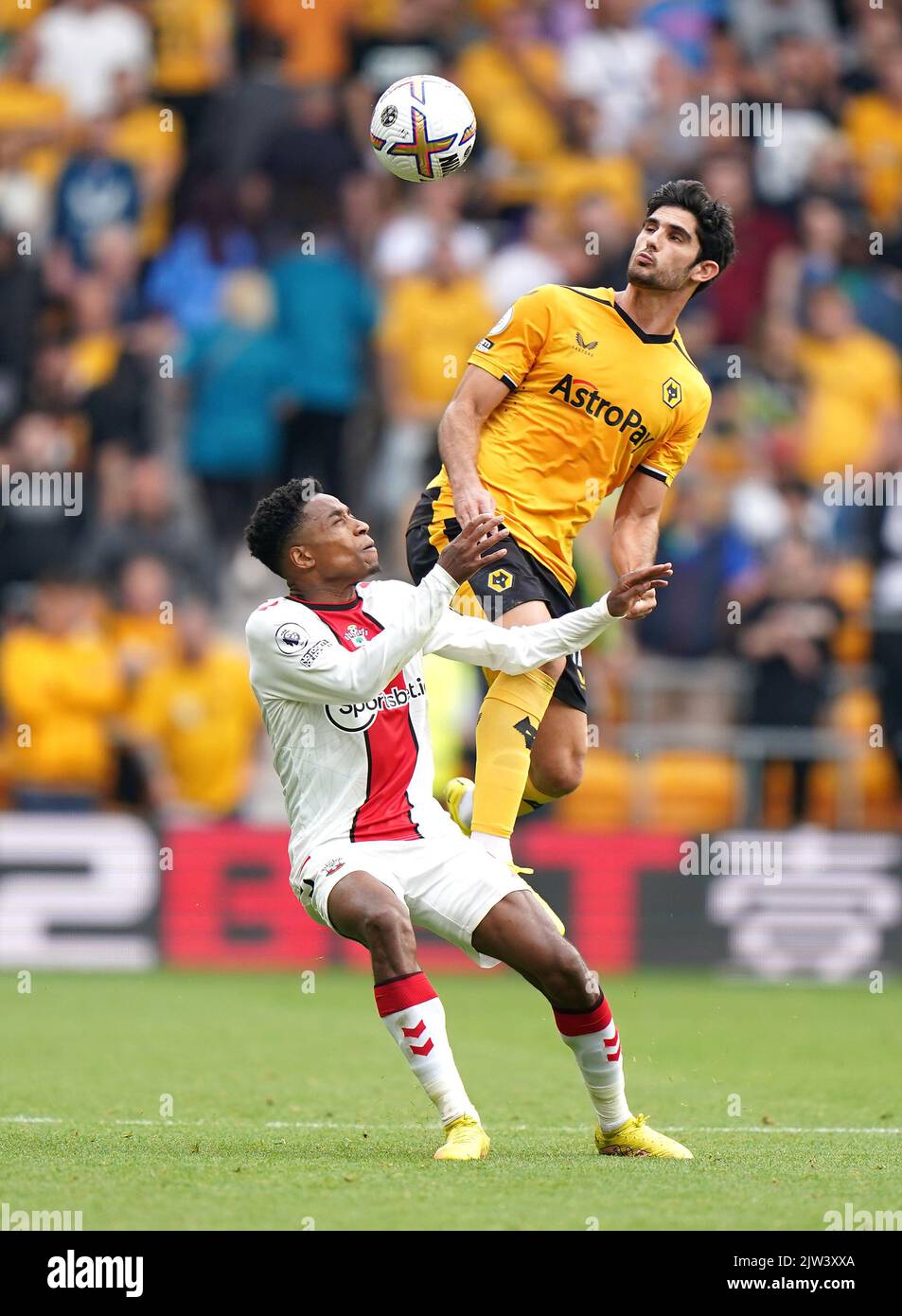 Southampton's Kyle Walker-Peters (left) and Wolverhampton Wanderers ...