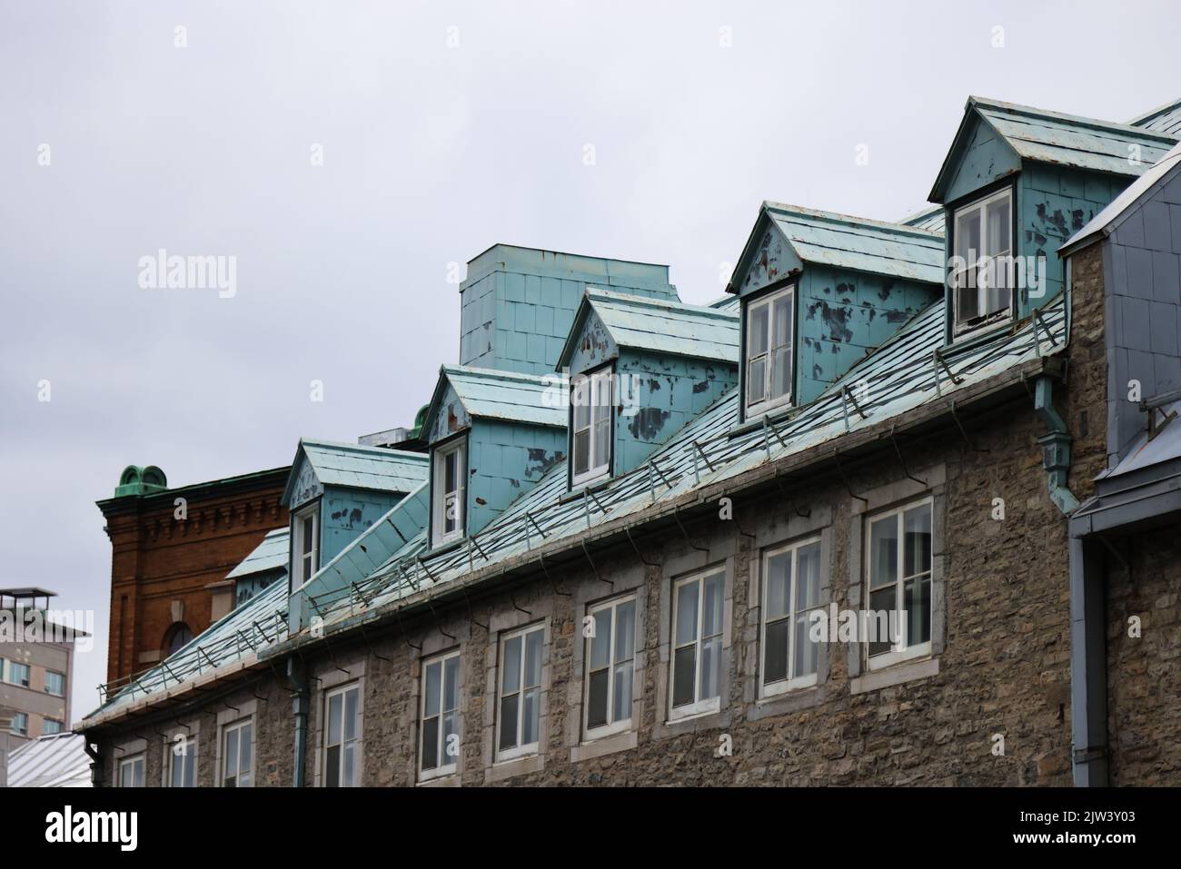 The characteristic houses of the city of Quebec Stock Photo - Alamy