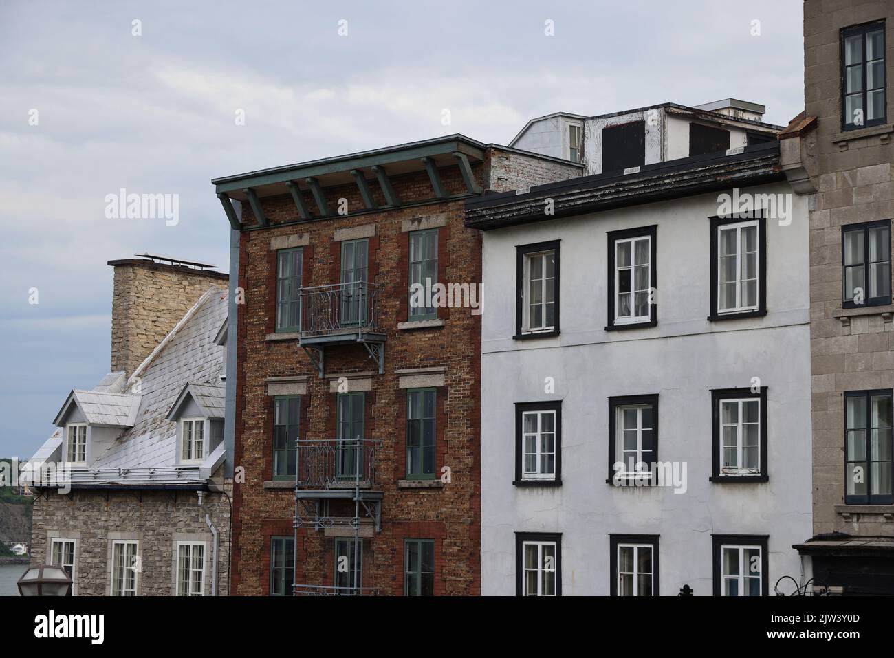 The characteristic houses of the city of Quebec Stock Photo - Alamy