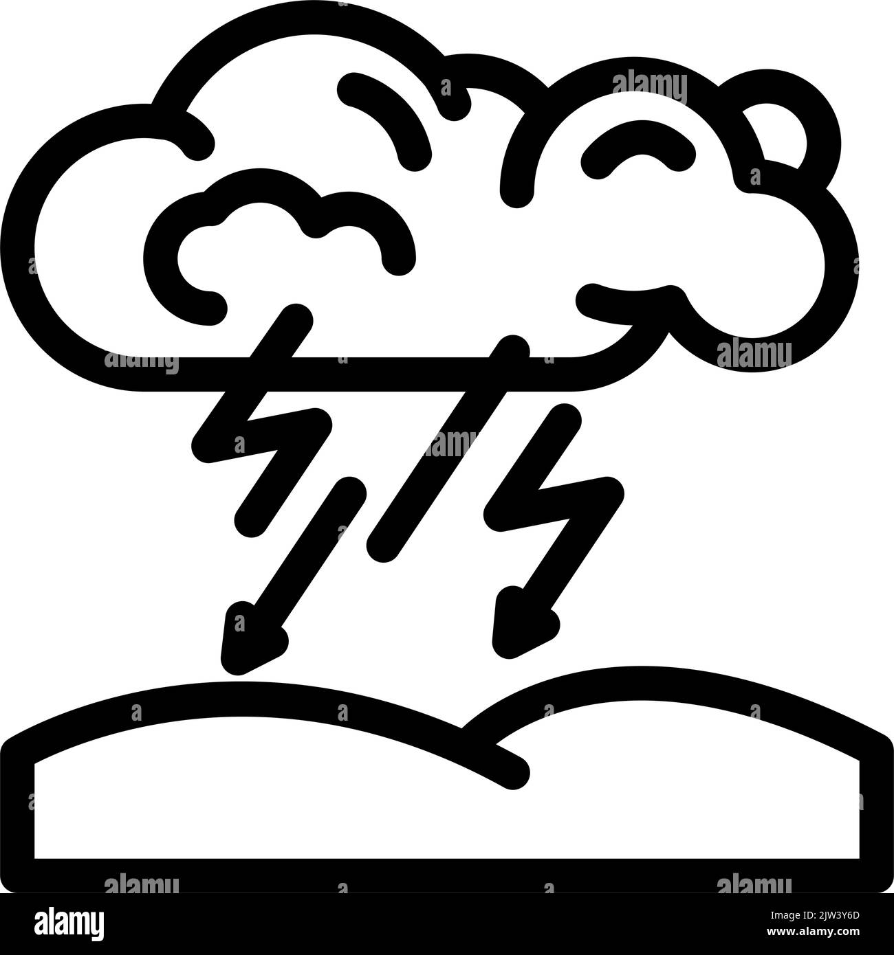 stormy weather line icon vector illustration Stock Vector Image & Art ...
