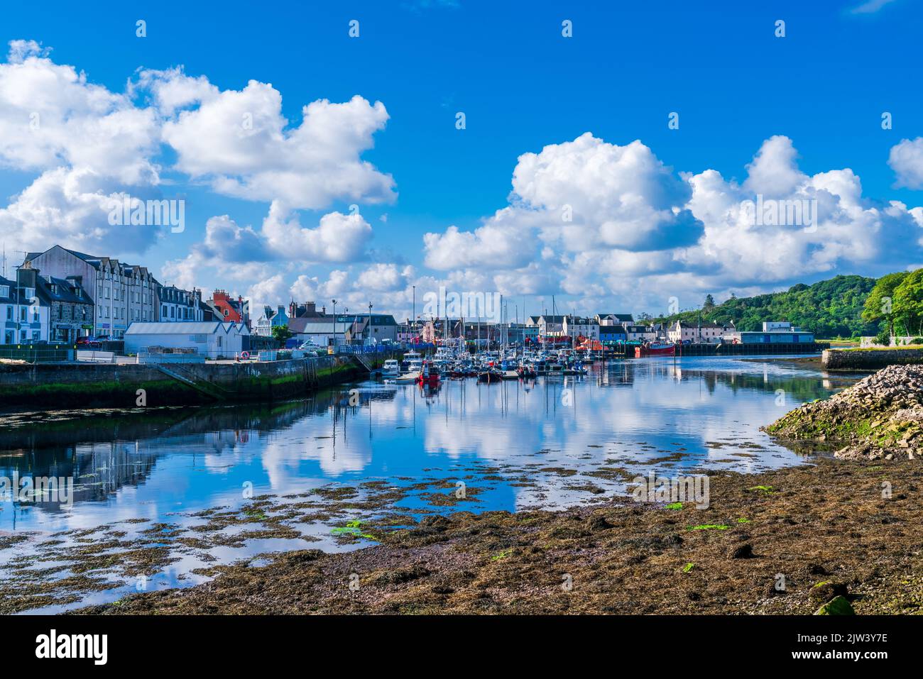 STORNOWAY, ISLE OF LEWIS, SCOTLAND, AUGUST 05, 2022: View of the ...
