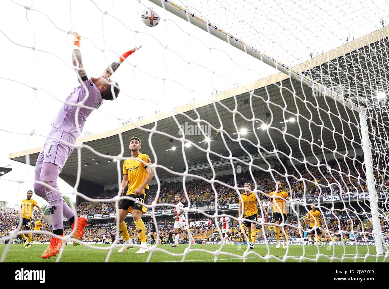 Wolverhampton Wanderers goalkeeper Jose Sa makes a save during the ...