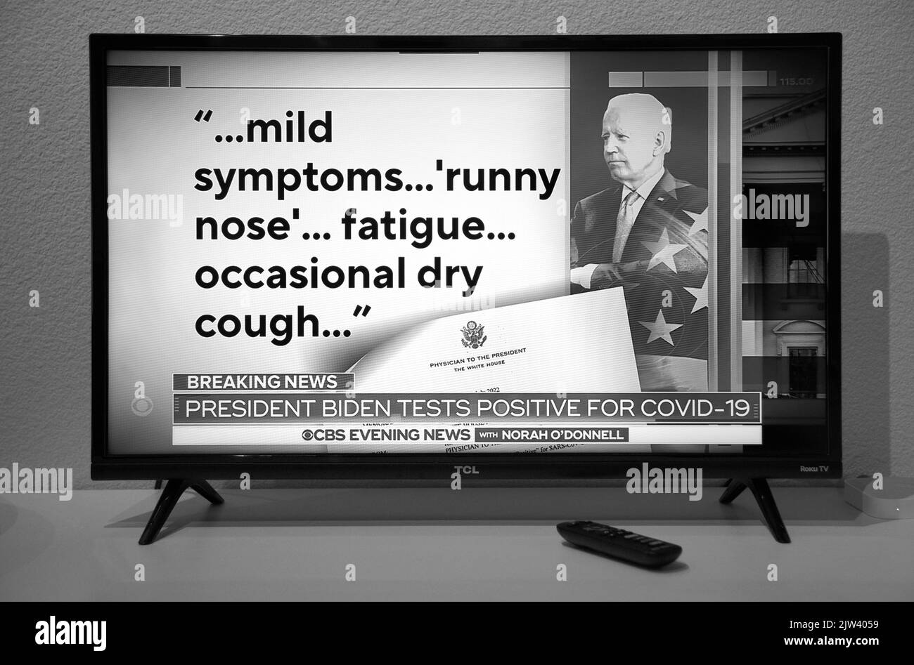 A CBS Evening News television screen shot reporting at U.S. President ...