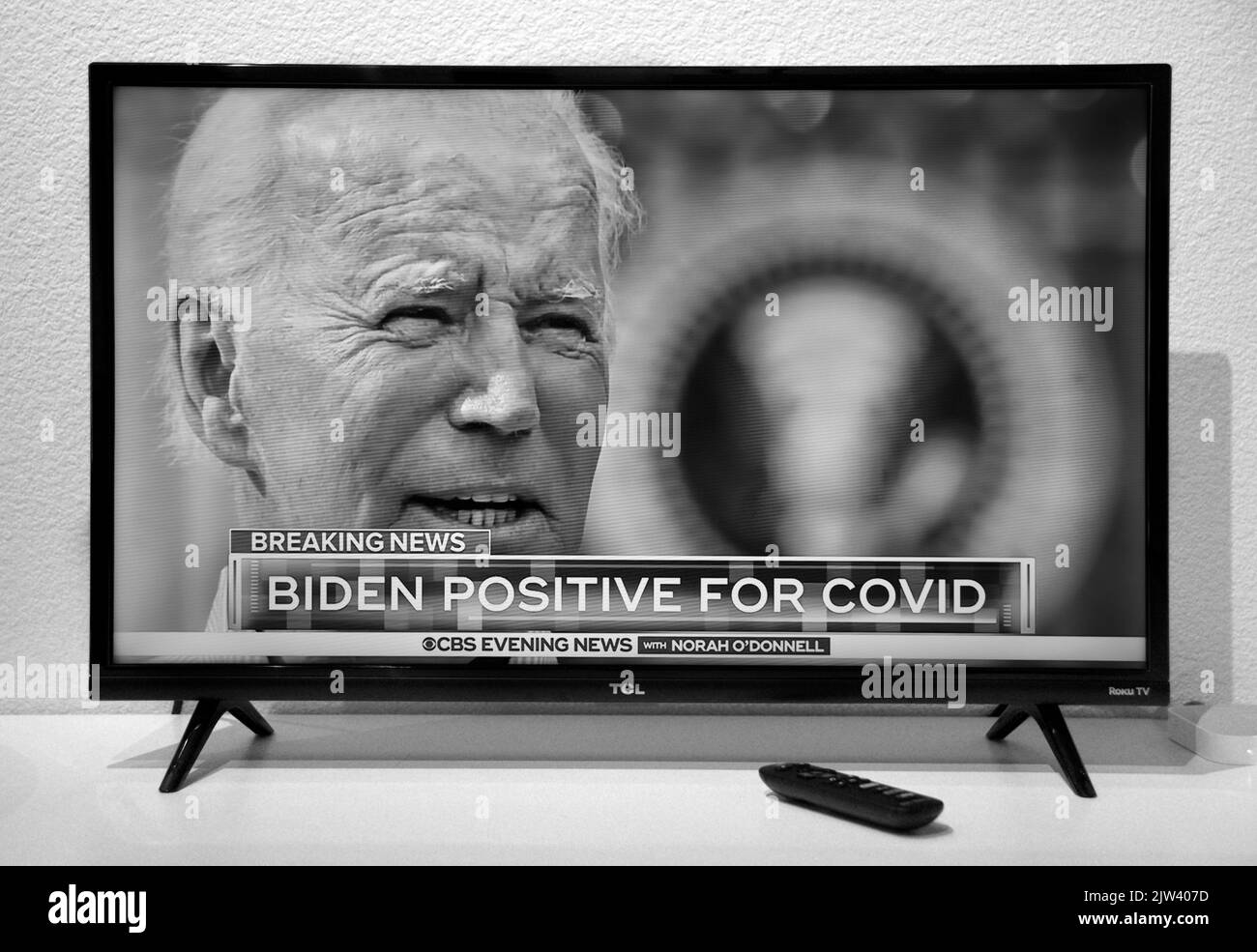 A CBS Evening News television screen shot reporting at U.S. President ...