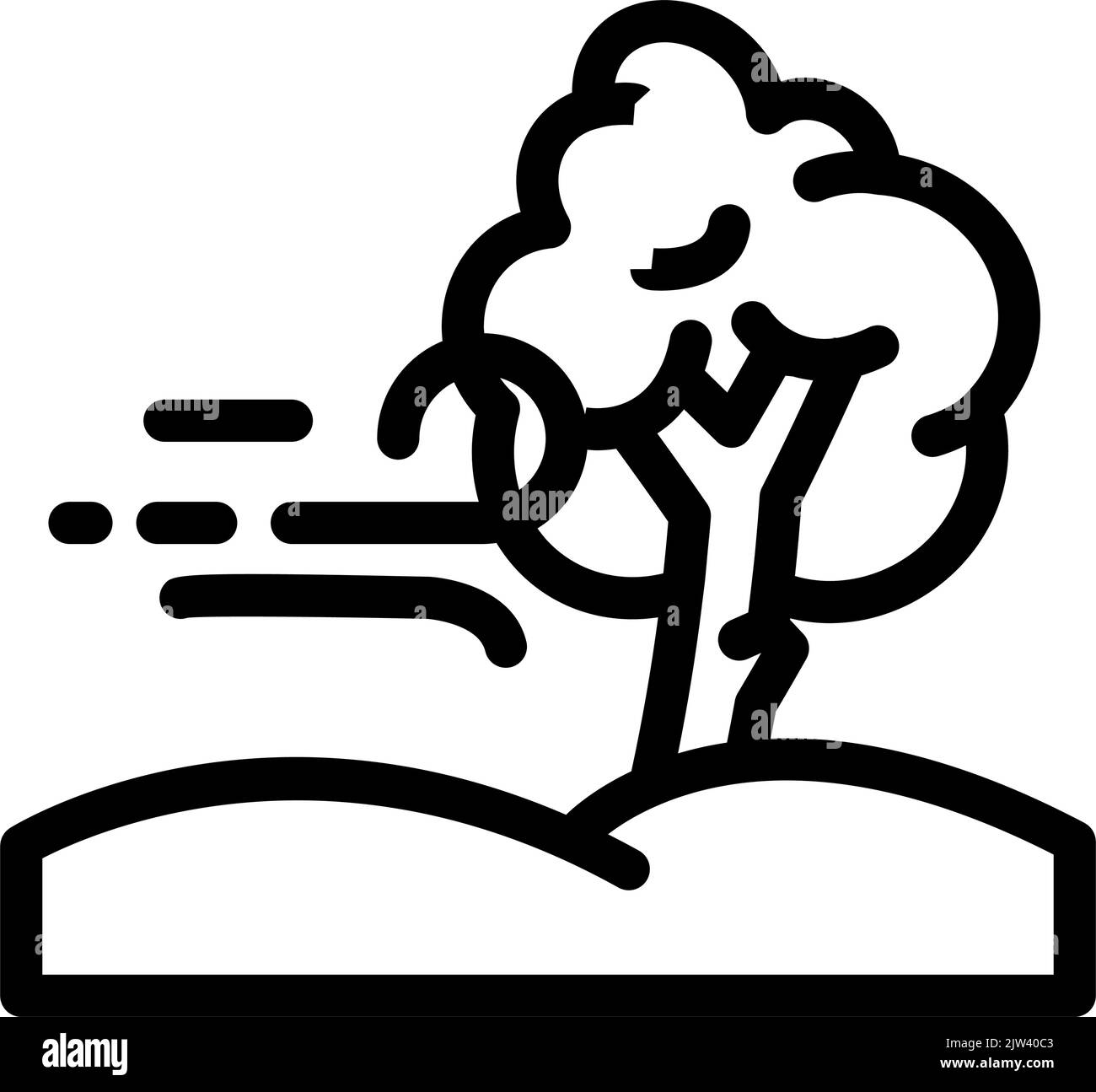 windy weather line icon vector illustration Stock Vector Image & Art ...