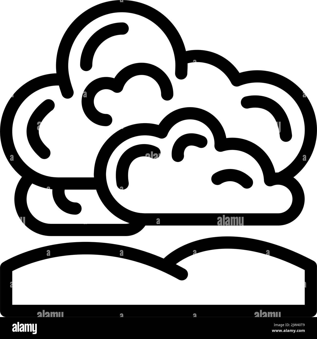 overcast weather line icon vector illustration Stock Vector Image & Art ...