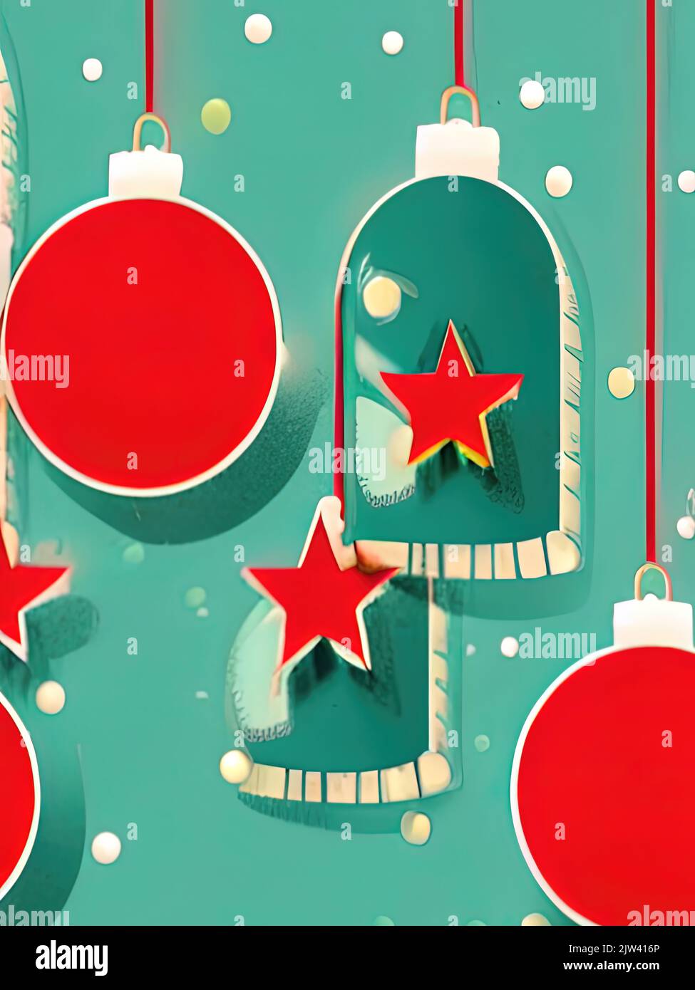 drawing christmas with different decorations Stock Photo - Alamy