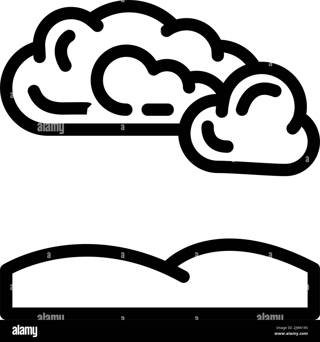 cloudy weather line icon vector illustration Stock Vector Image & Art ...