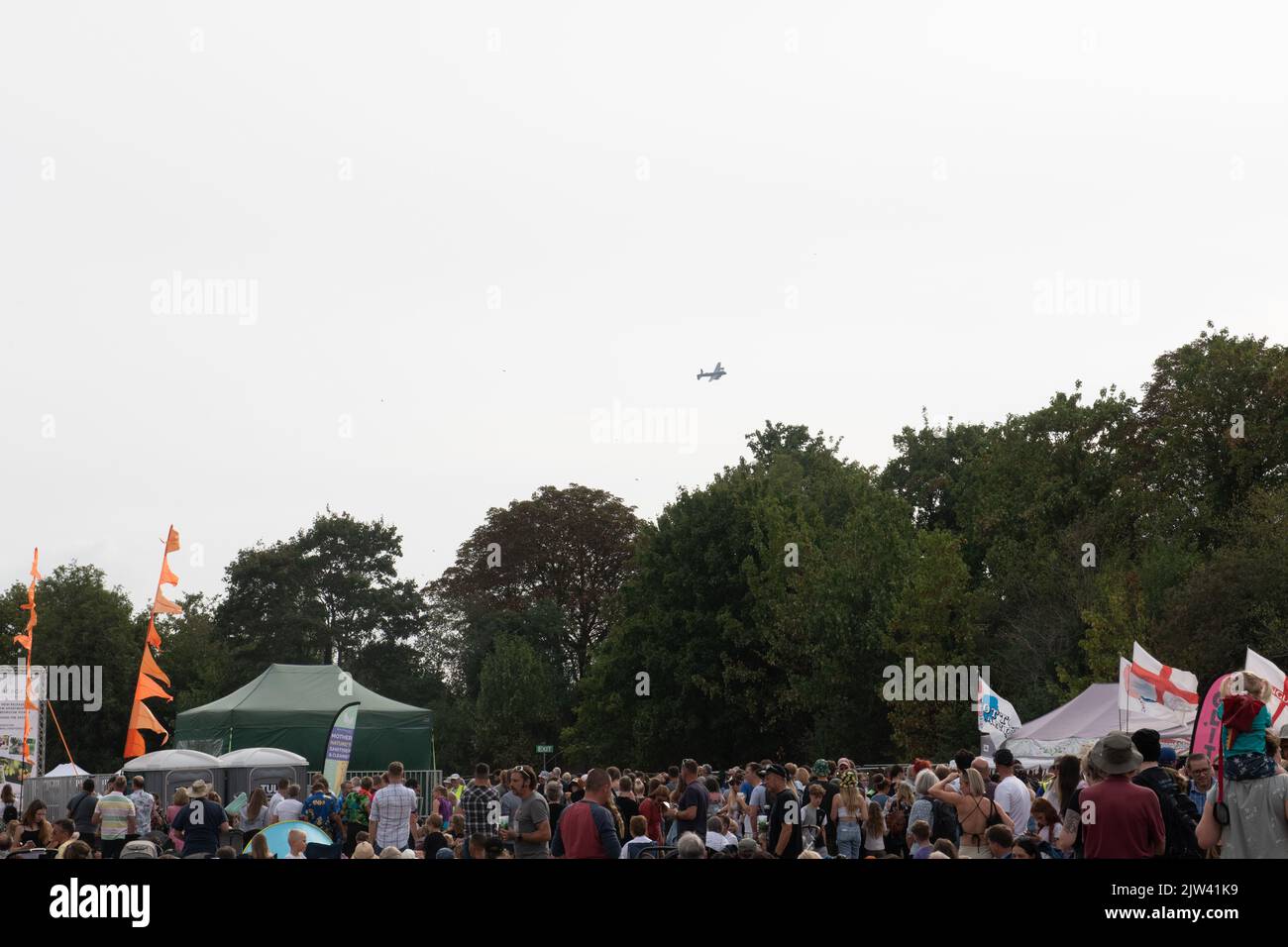 Wallingford, England, 3rd September 2022. The flypast from the BBMF ...
