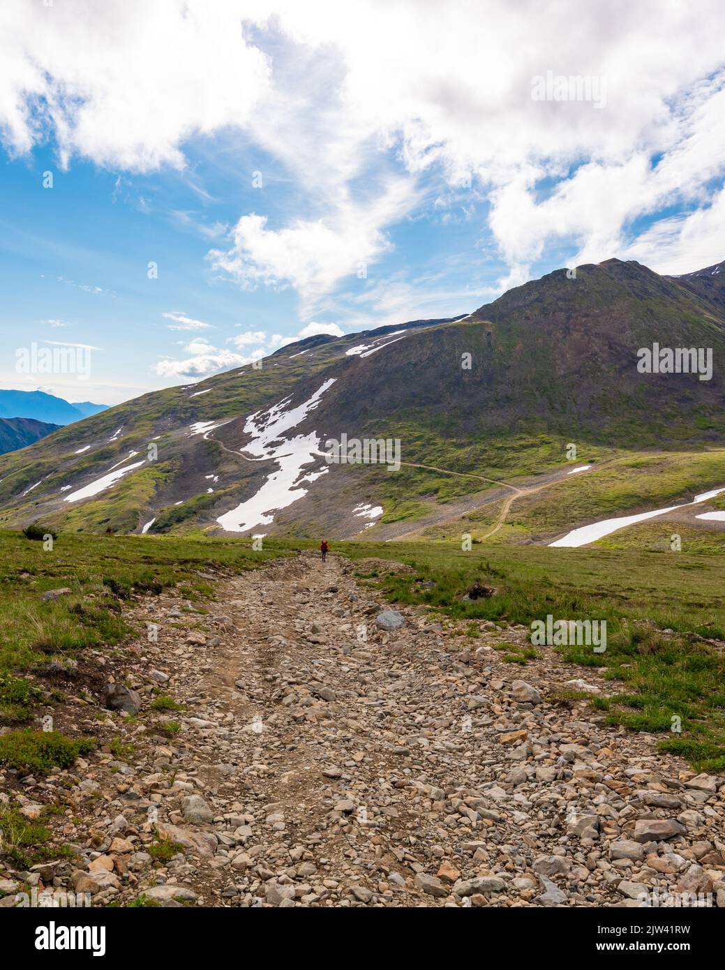 Hiking landscape views in Yukon Territory, Canada during summer with ...