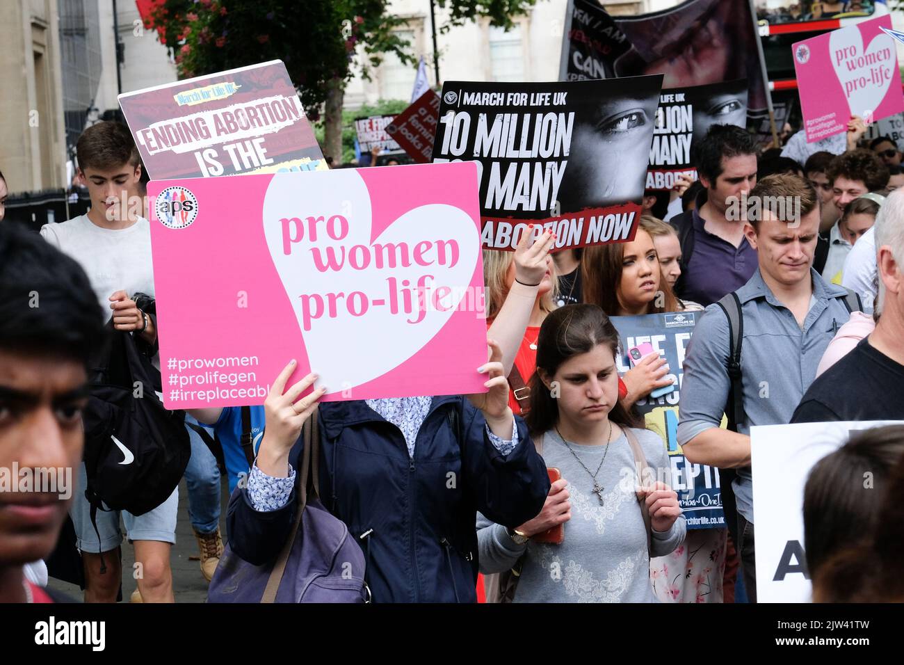 London, UK. 3rd Sept 2022. March for Life, pro-life march in central ...