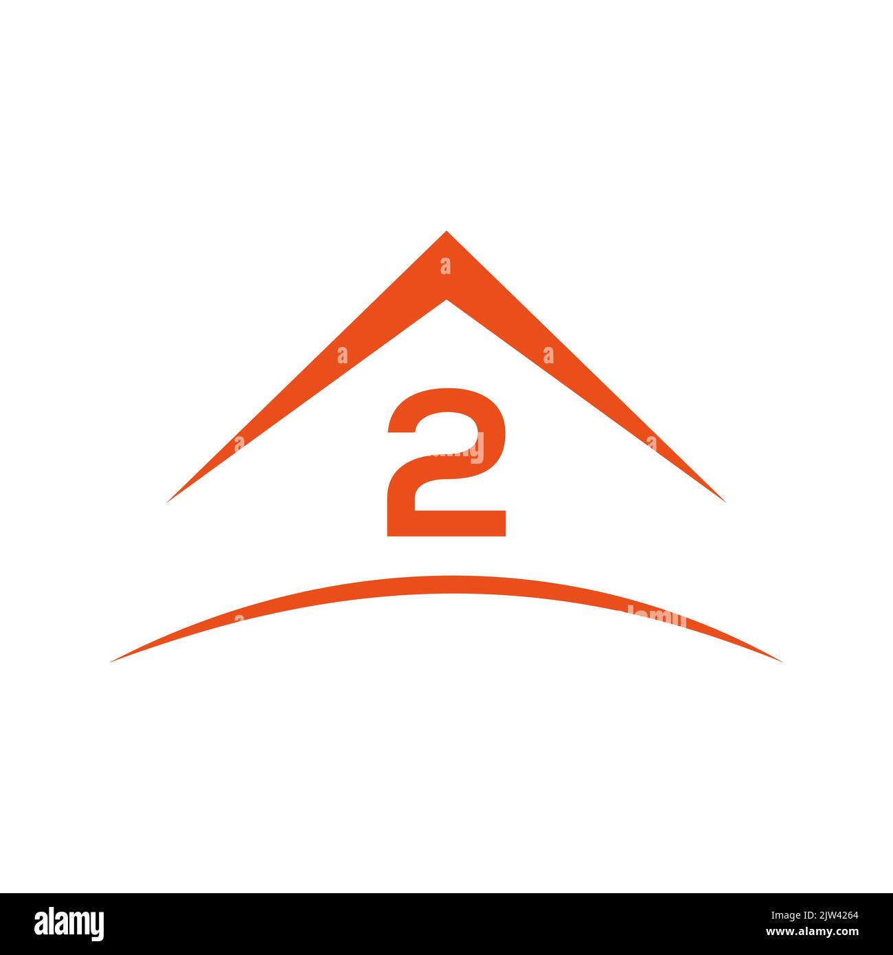 2 logo with real estate house building roof, template. Victor Stock ...