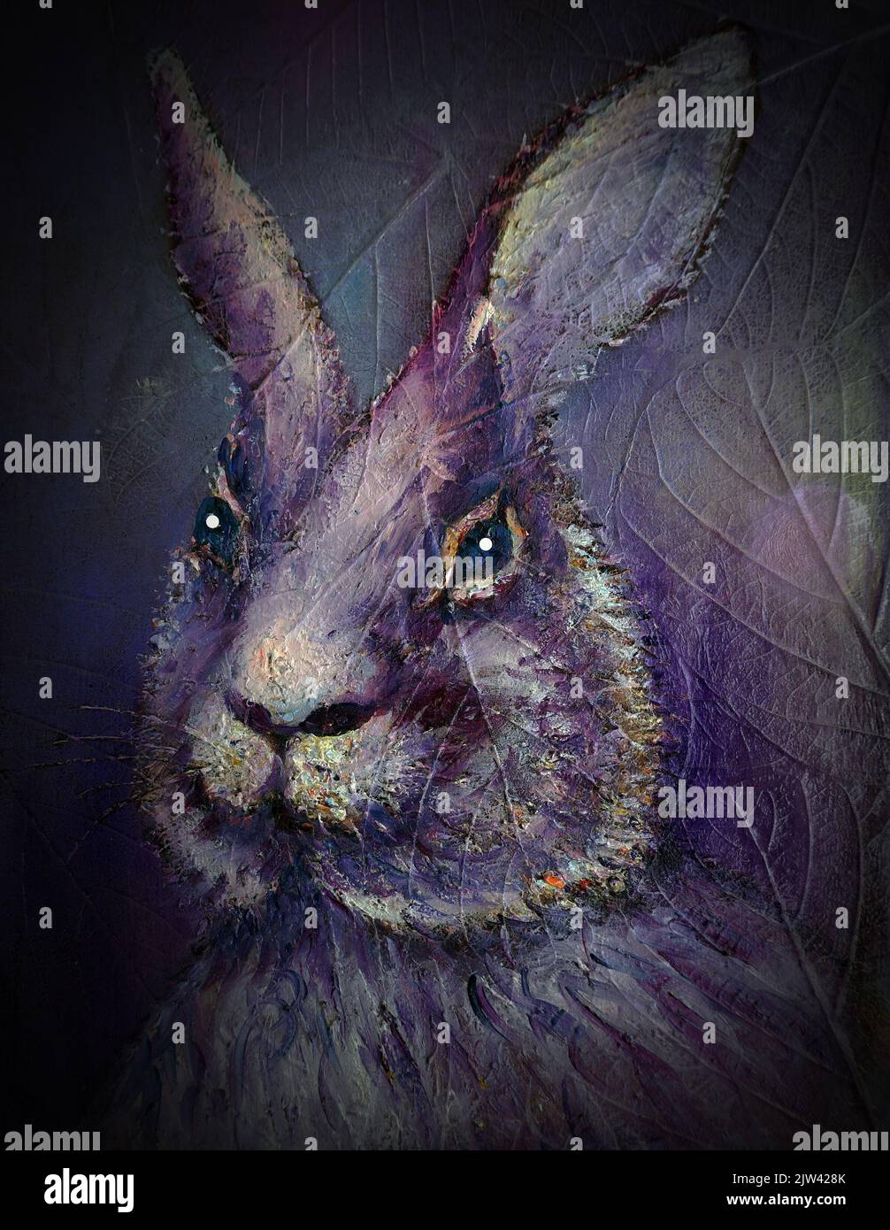Art painting Oil color Rabbit face Thai land , bunny Stock Photo - Alamy