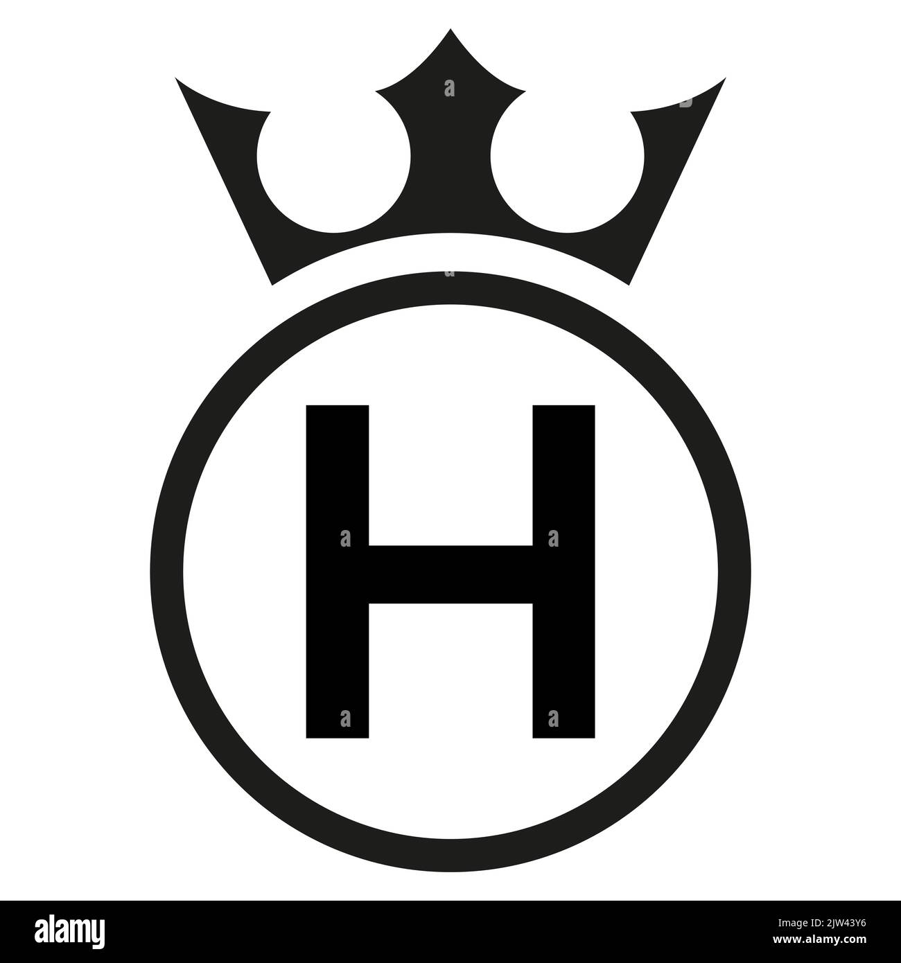 Simple Round Logo, Letter H, Victor Stock Vector Image & Art - Alamy