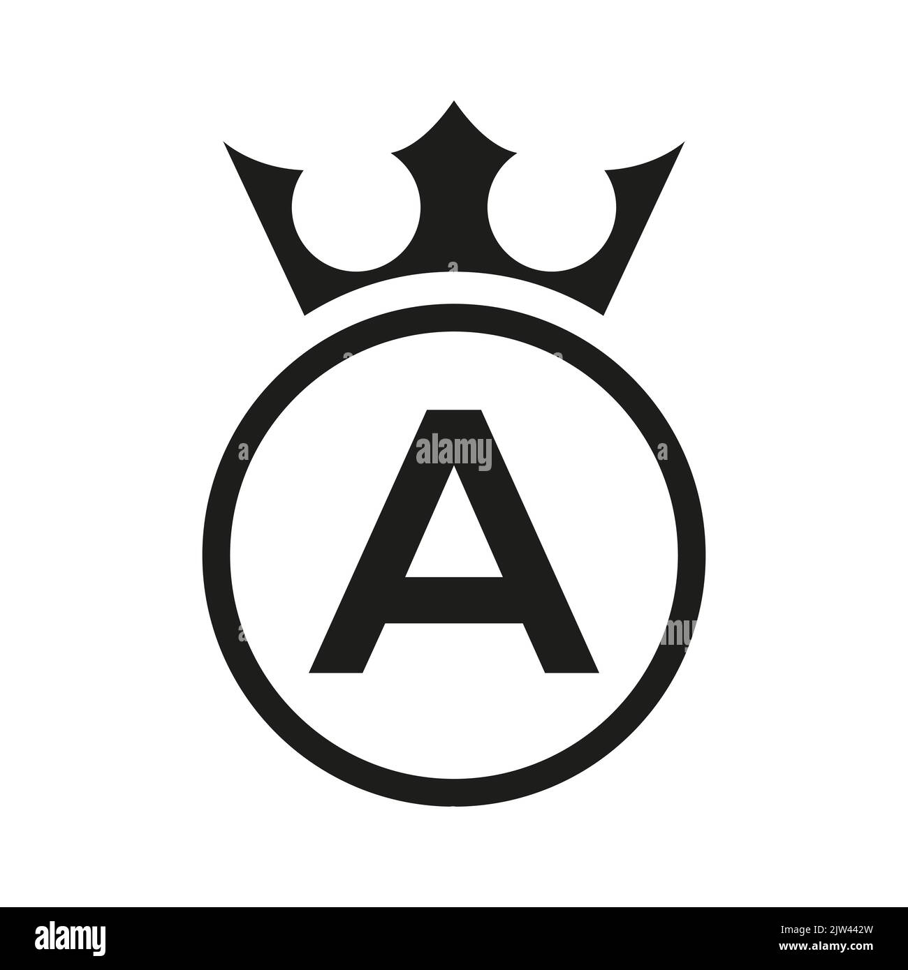 Simple Round Logo, Letter A, Victor Stock Vector Image & Art - Alamy