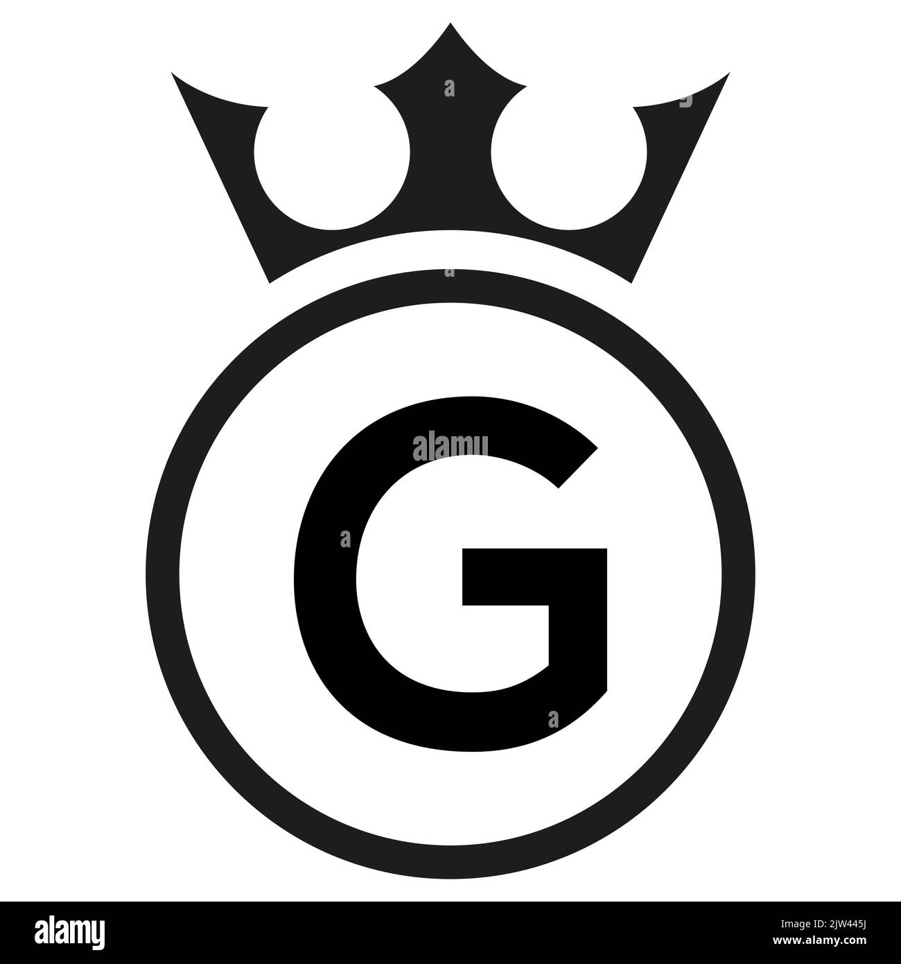 Simple Round Logo, Letter G, Victor Stock Vector Image & Art - Alamy