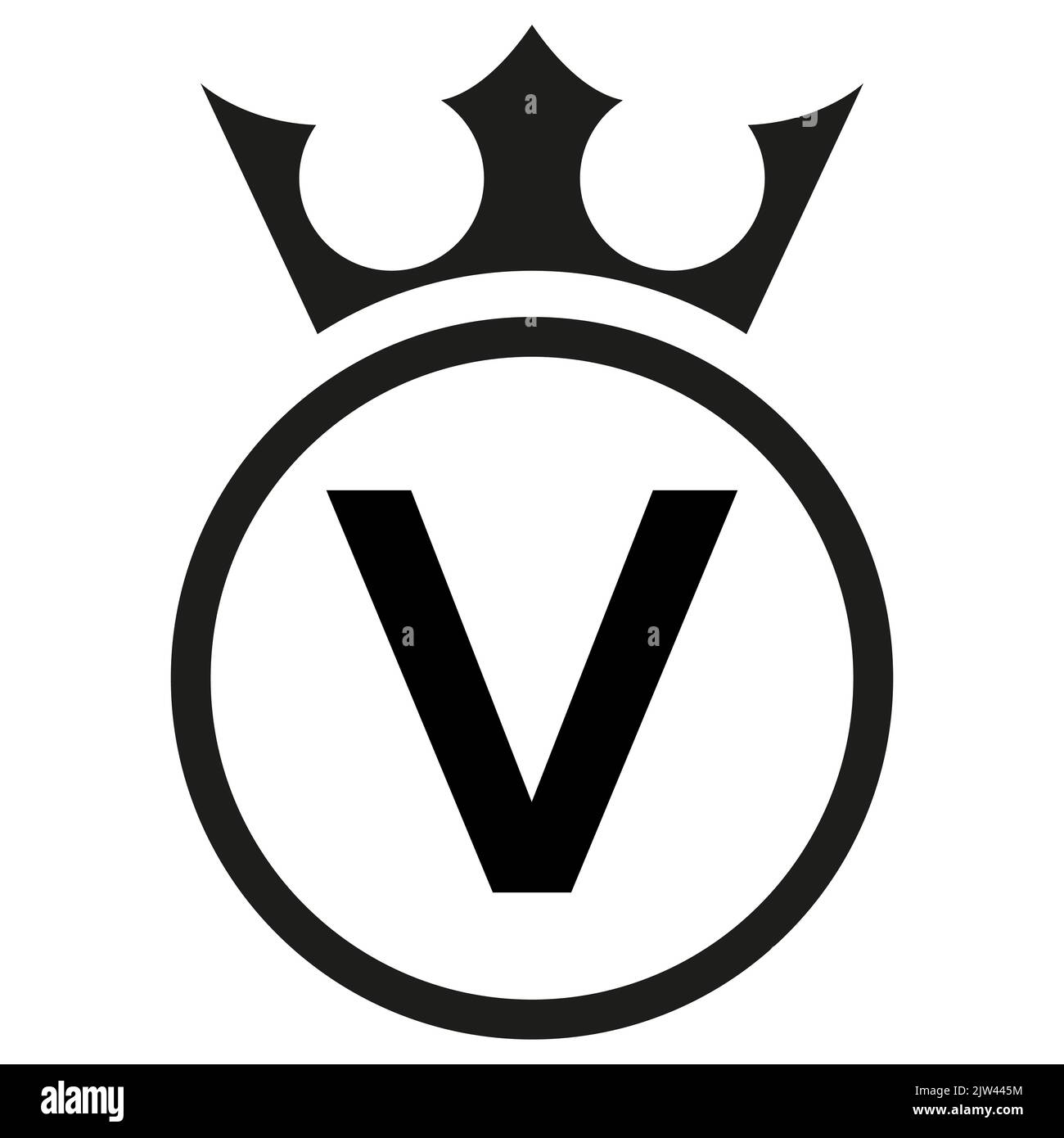 Simple Round Logo, Letter V, Victor Stock Vector Image & Art - Alamy