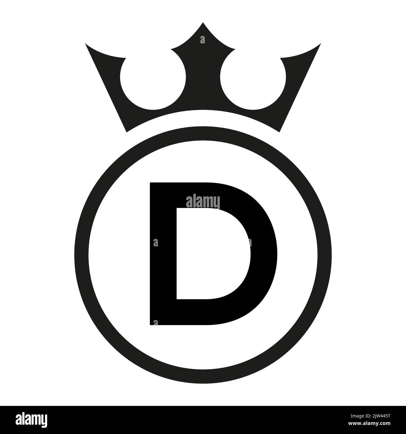 Simple Round Logo, Letter D, Victor Stock Vector Image & Art - Alamy