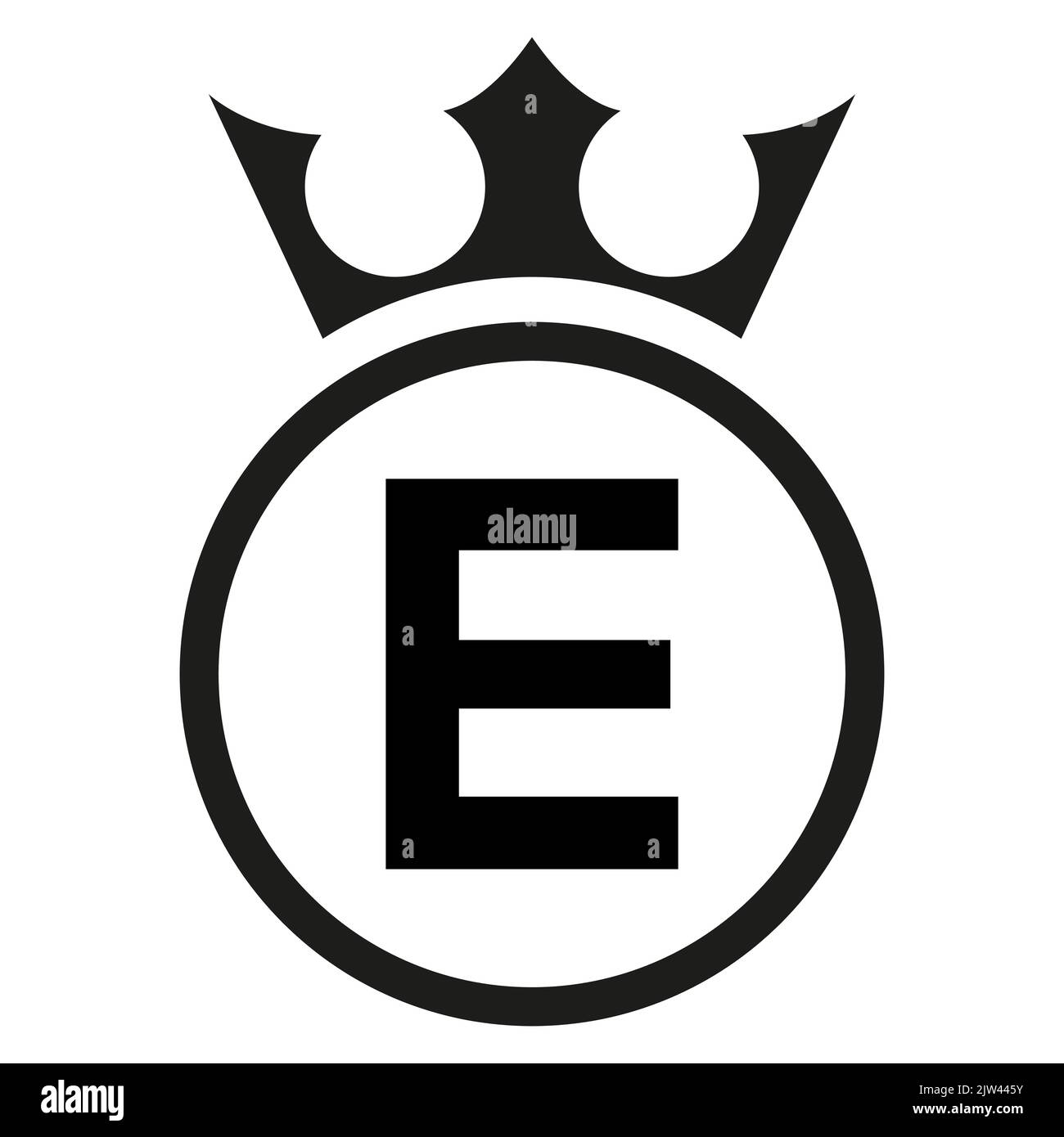 Simple Round Logo, Letter E, Victor Stock Vector Image & Art - Alamy