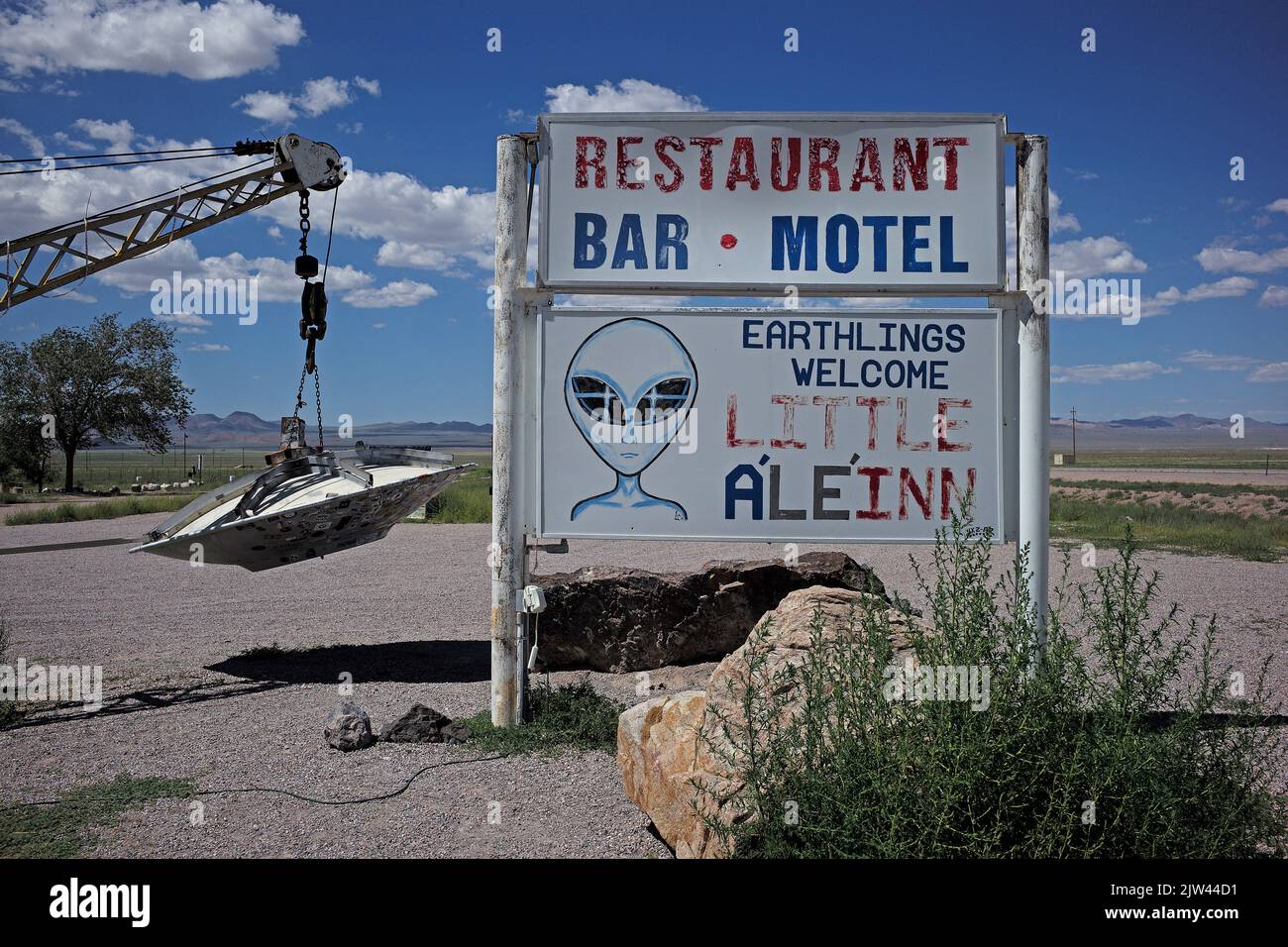 The Little A’Le’Inn on the Extraterrestrial Highway NV-375 in Rachel ...