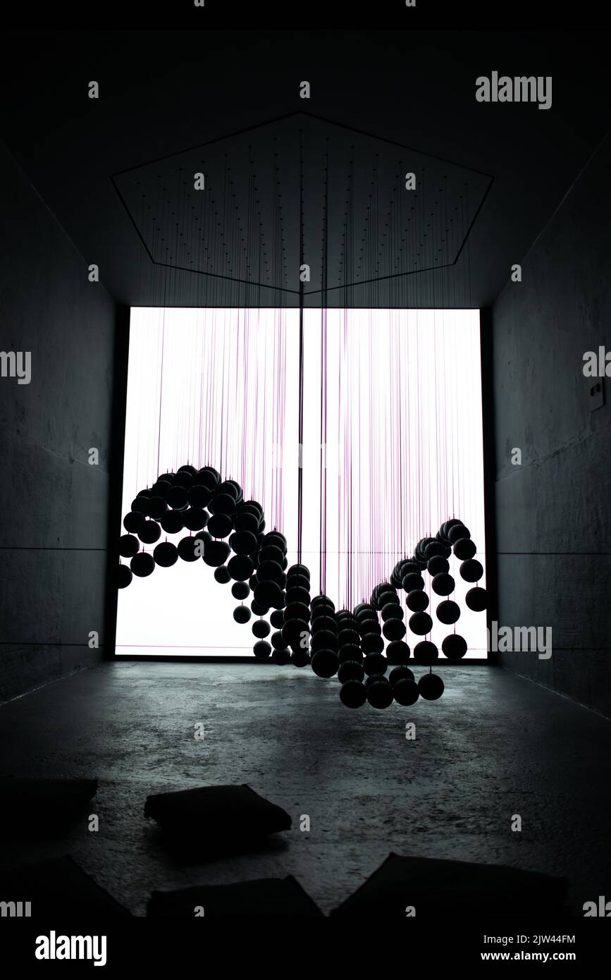 individual spheres creating a wave Stock Photo - Alamy