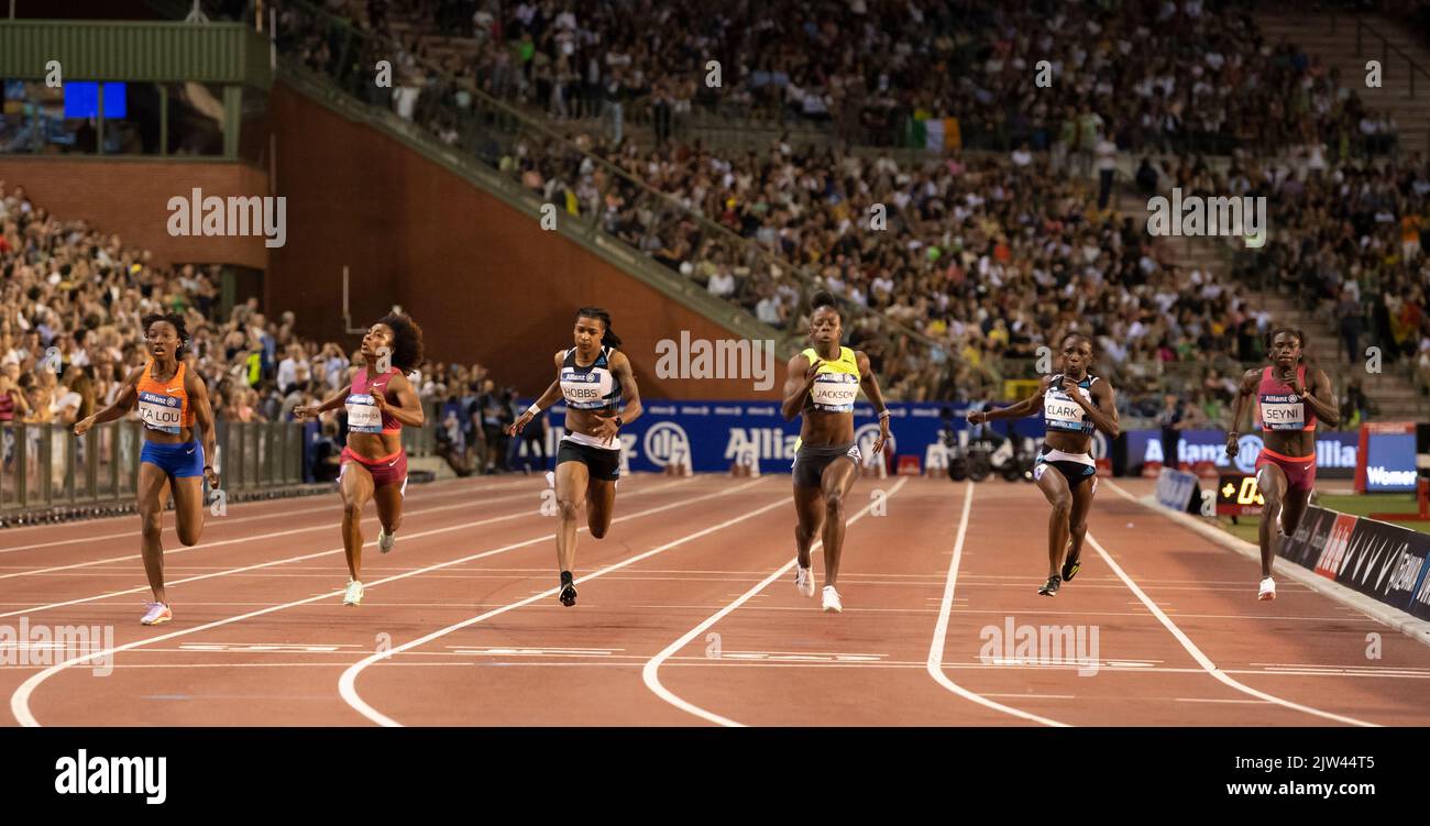 Marie-Josee Ta-Lou, Shelly-Ann Fraser-Pryce, Shericka Jackson, Tamara ...
