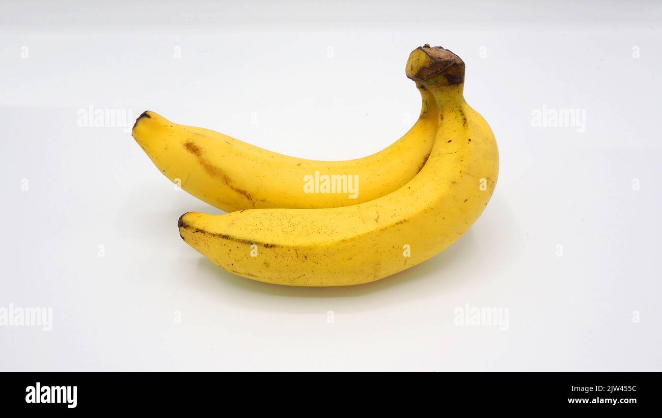 Real two yellow banana from Bangkok Thailand no retouch and white ...