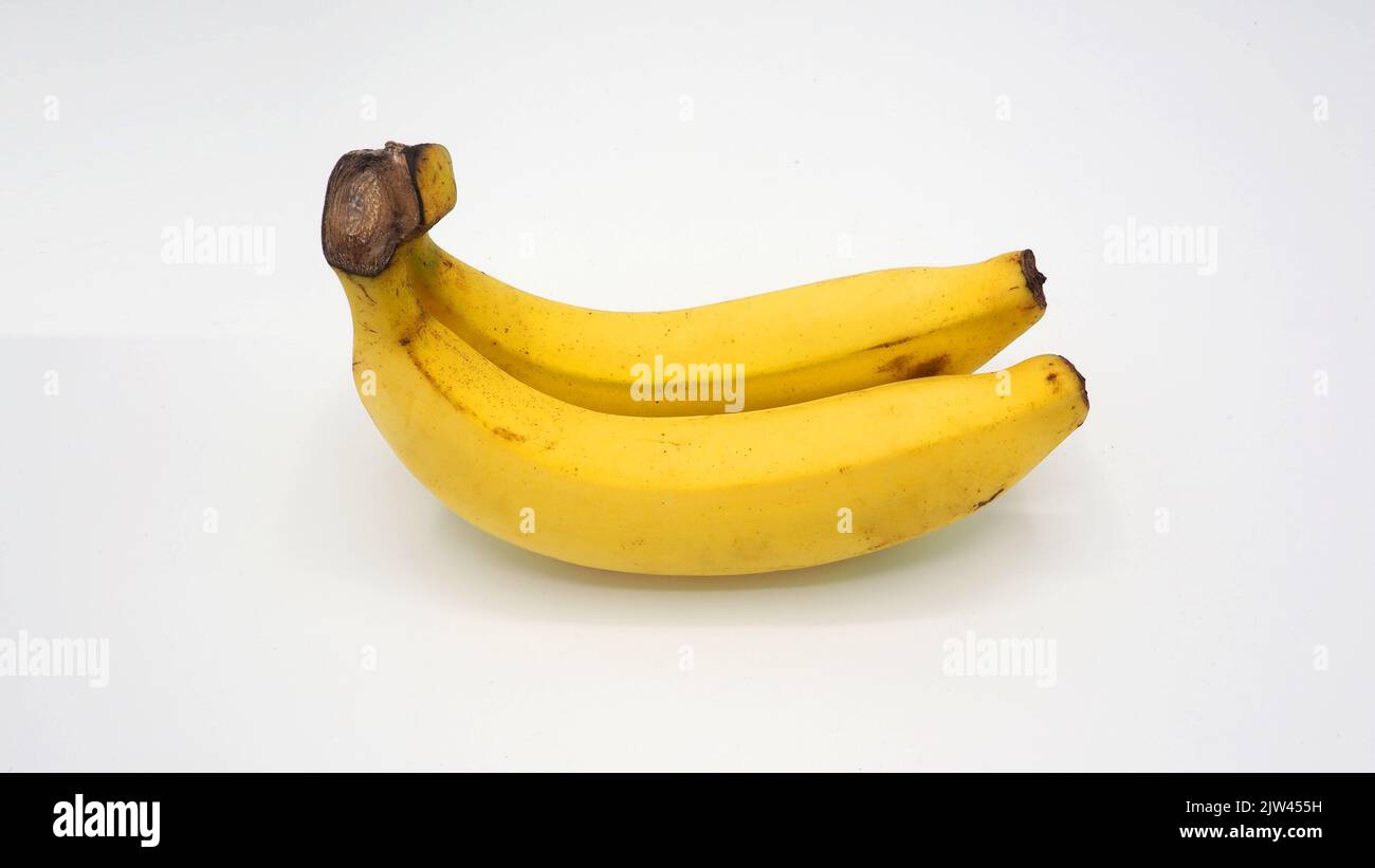 Real two yellow banana from Bangkok Thailand no retouch and white ...