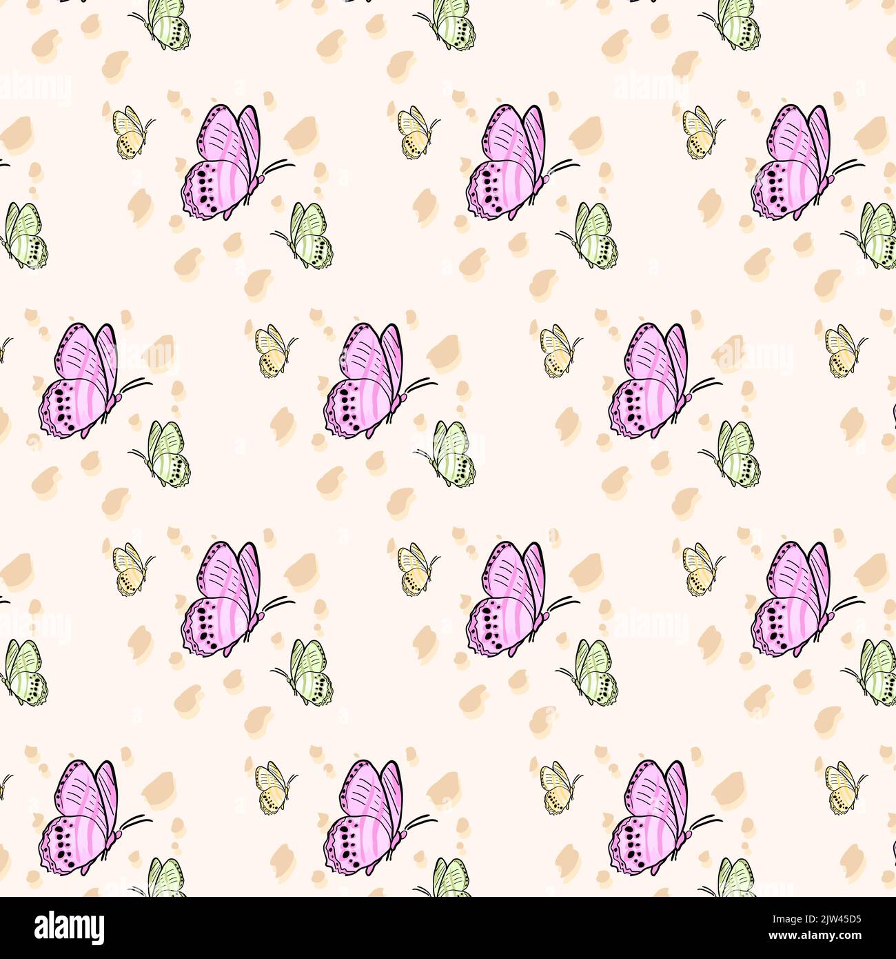 Colorful butterfly cute background pattern vector Stock Vector Image ...