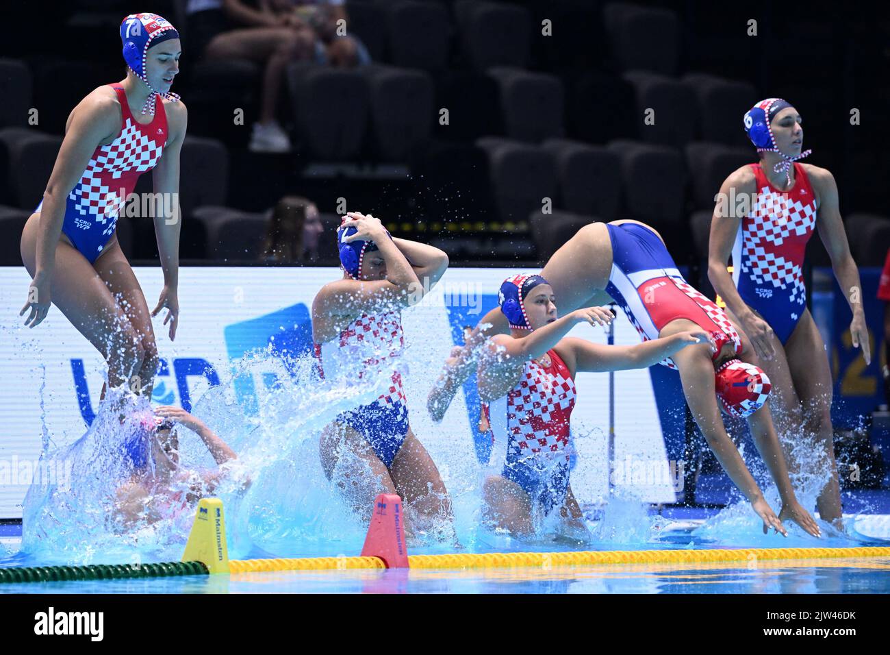 SPLIT, CROATIA - SEPTEMBER 03: Kiara Brnetic of Croatia, Emmi Miljkovic ...