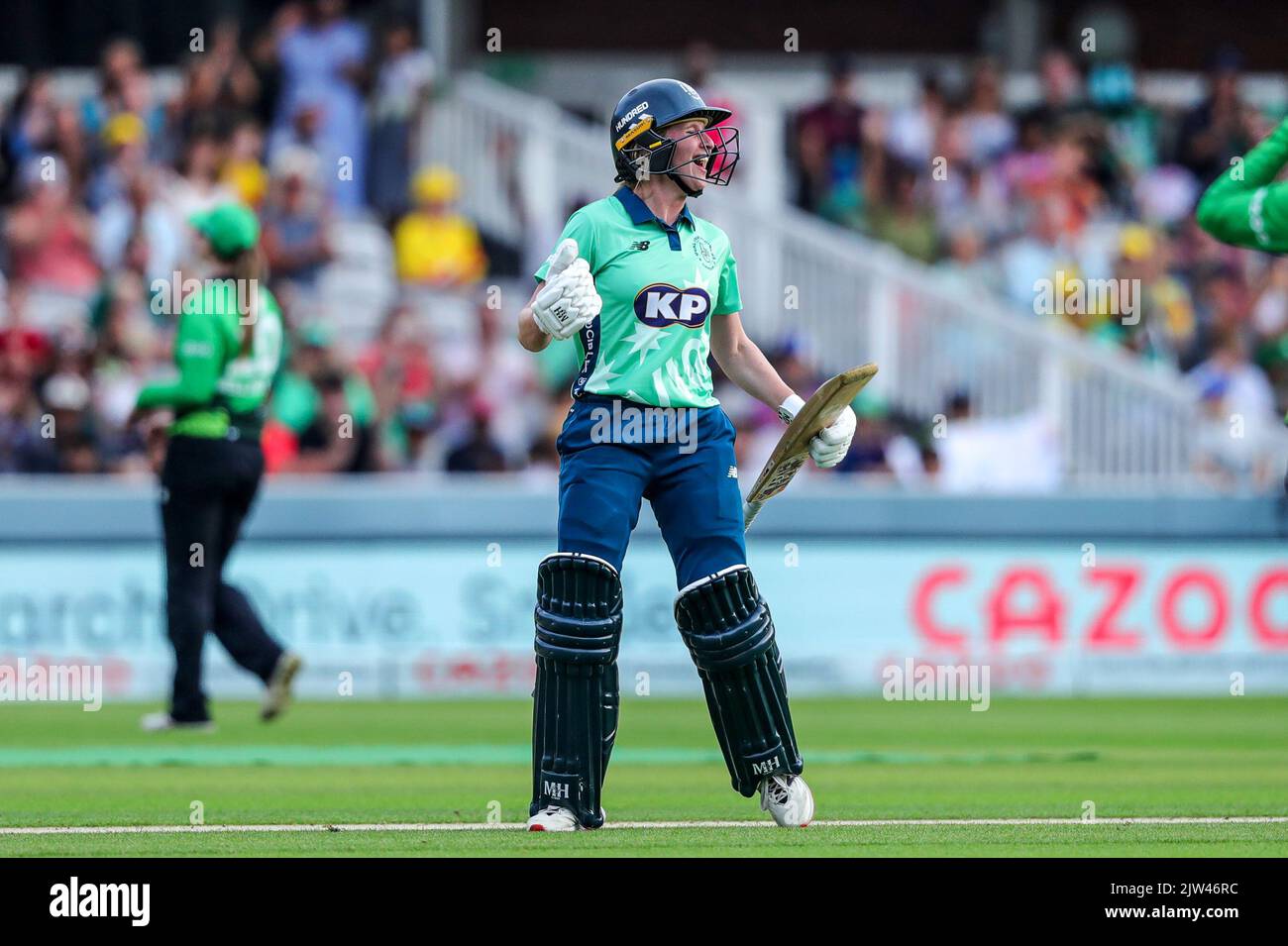 Oval Invinciples' Emily Windsor celebrates winning during the The ...