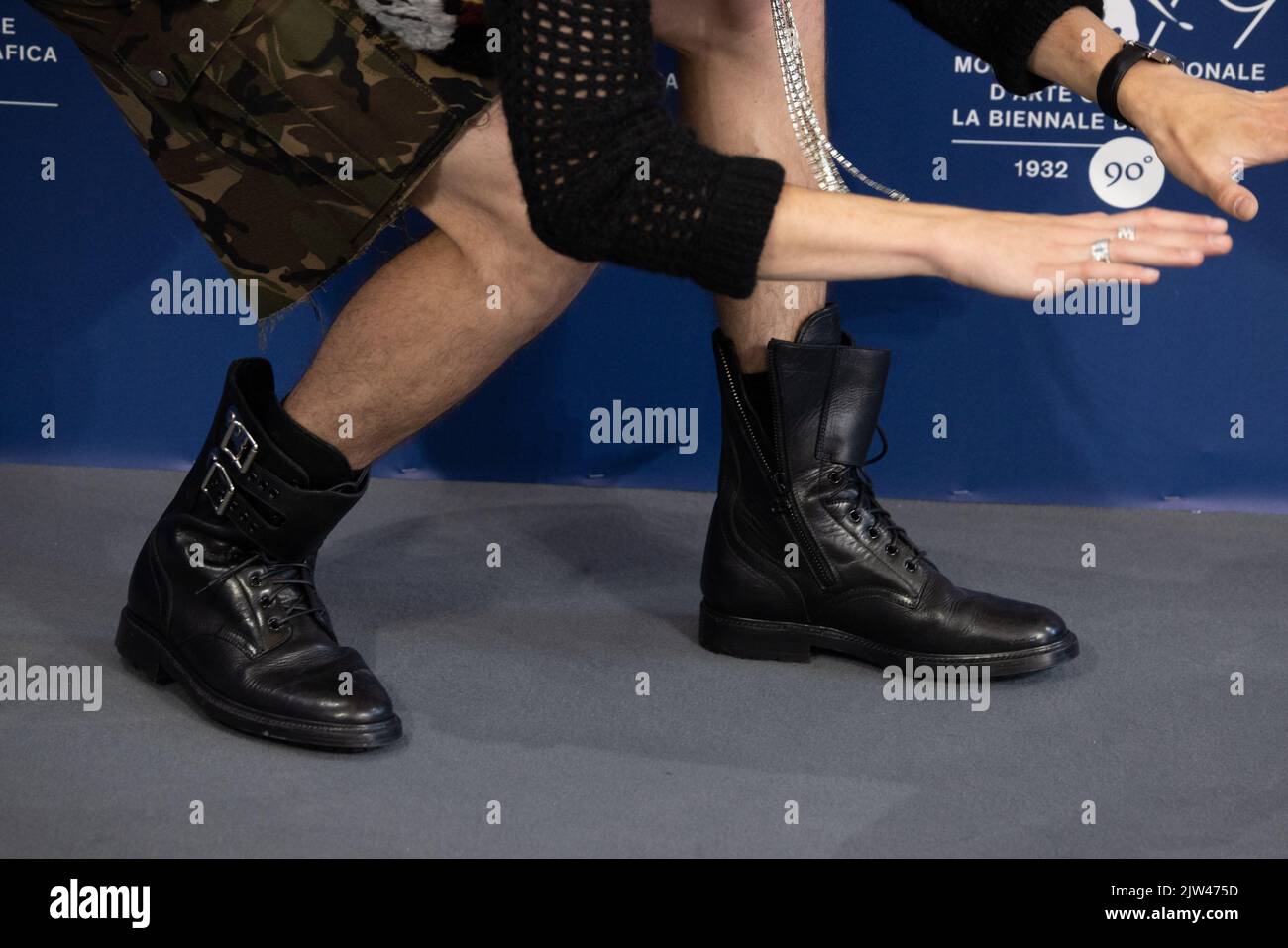 Timothee Chalament (shoes detail) attends the photocall for "Bones And ...