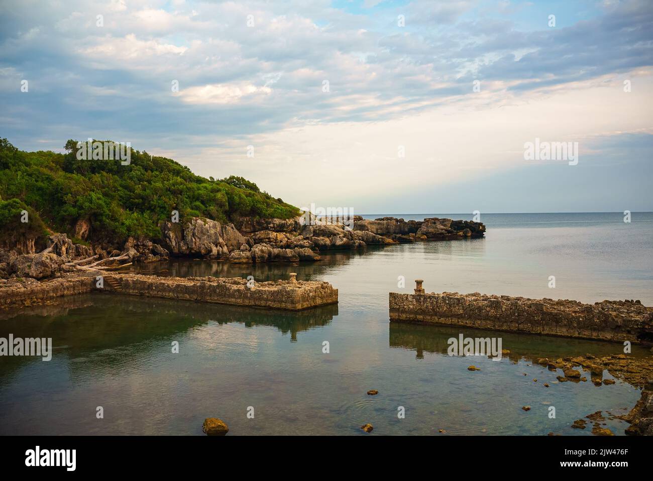 Medieval Roman backwater for fish farming. Porticciolo Romano Di ...