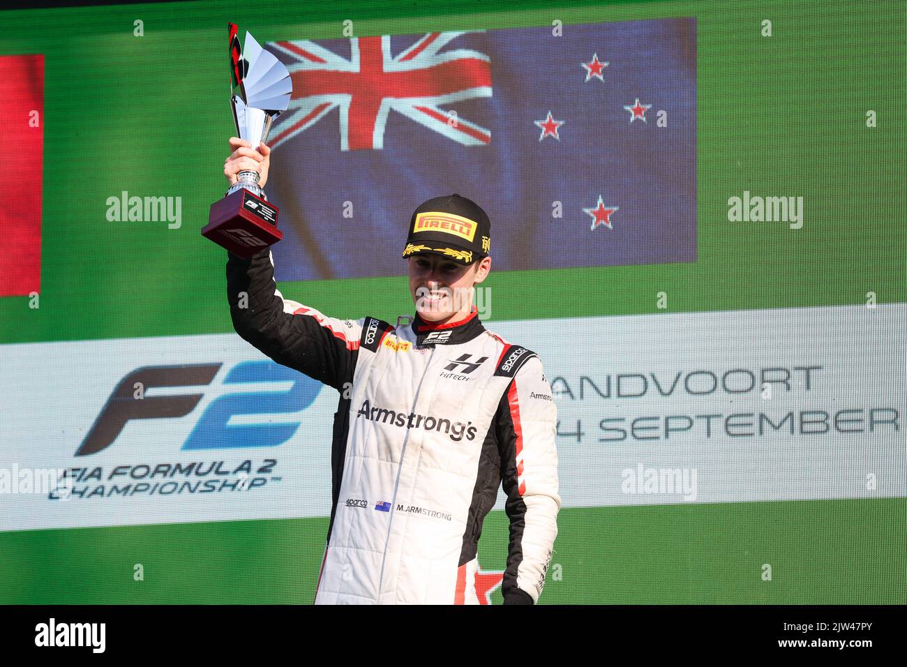 podium ARMSTRONG Marcus (nzl), Hitech Grand Prix, Dallara F2, portrait ...