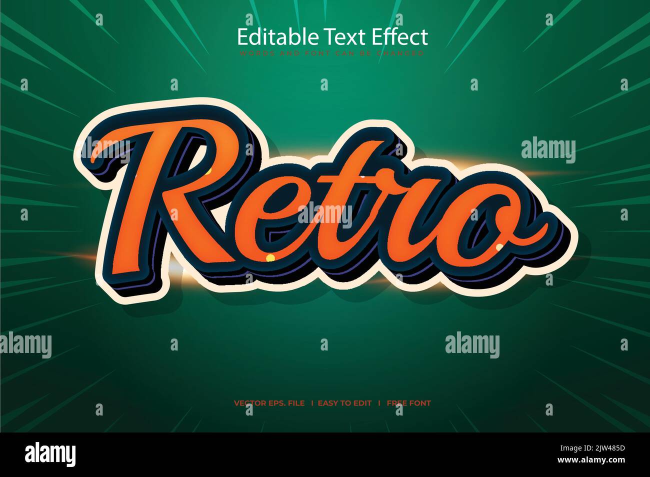 Modern 3D Editable text effect Stock Vector Image & Art - Alamy