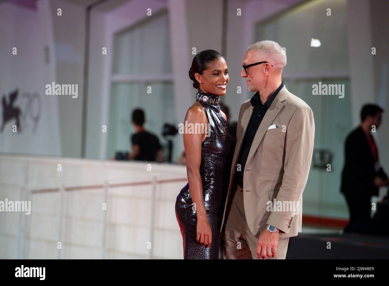 Tina Kunakey , Vincent Cassel 79th Venice Film Festival Red Carpet of ...